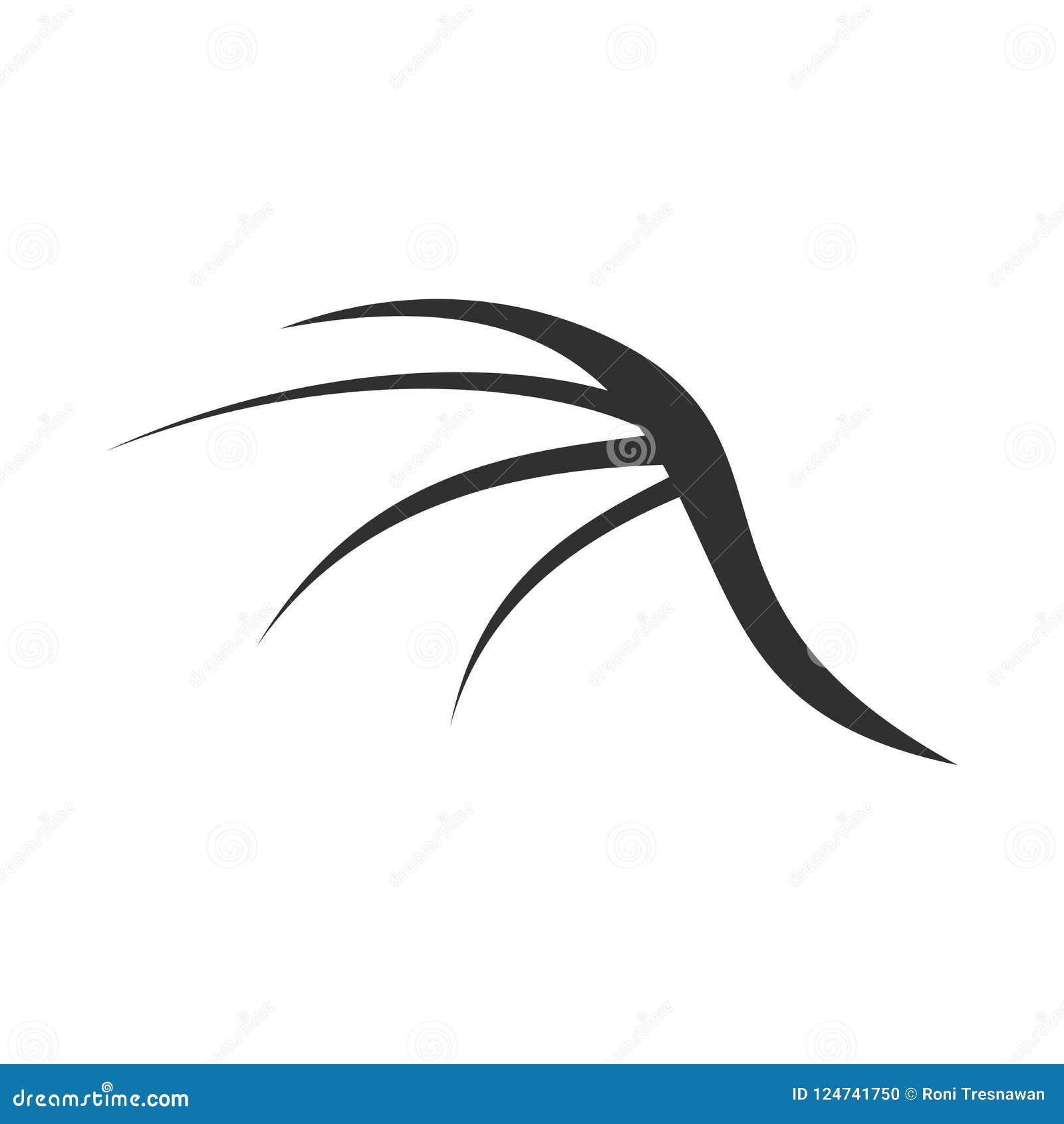 Abstraktes Dragon Wing Shape Vector Symbol Design Vektor Abbildung ...
