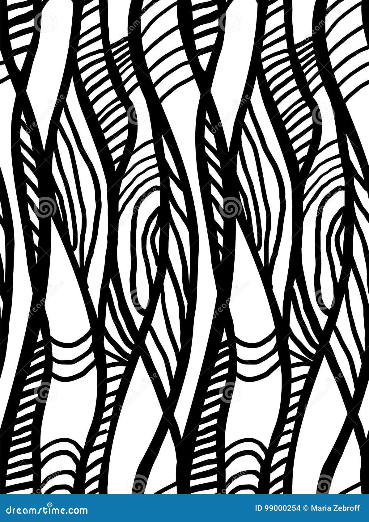 Abstraktes Geometrisches Muster Mit Gewellter Linie Vektor Abbildung ...