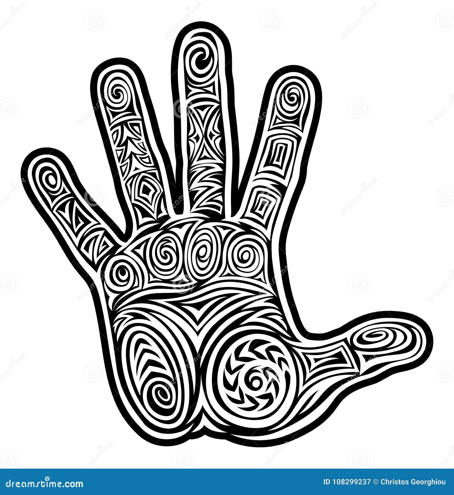 Abstraktes Handmuster-Konzept Des Entwurfes Vektor Abbildung ...