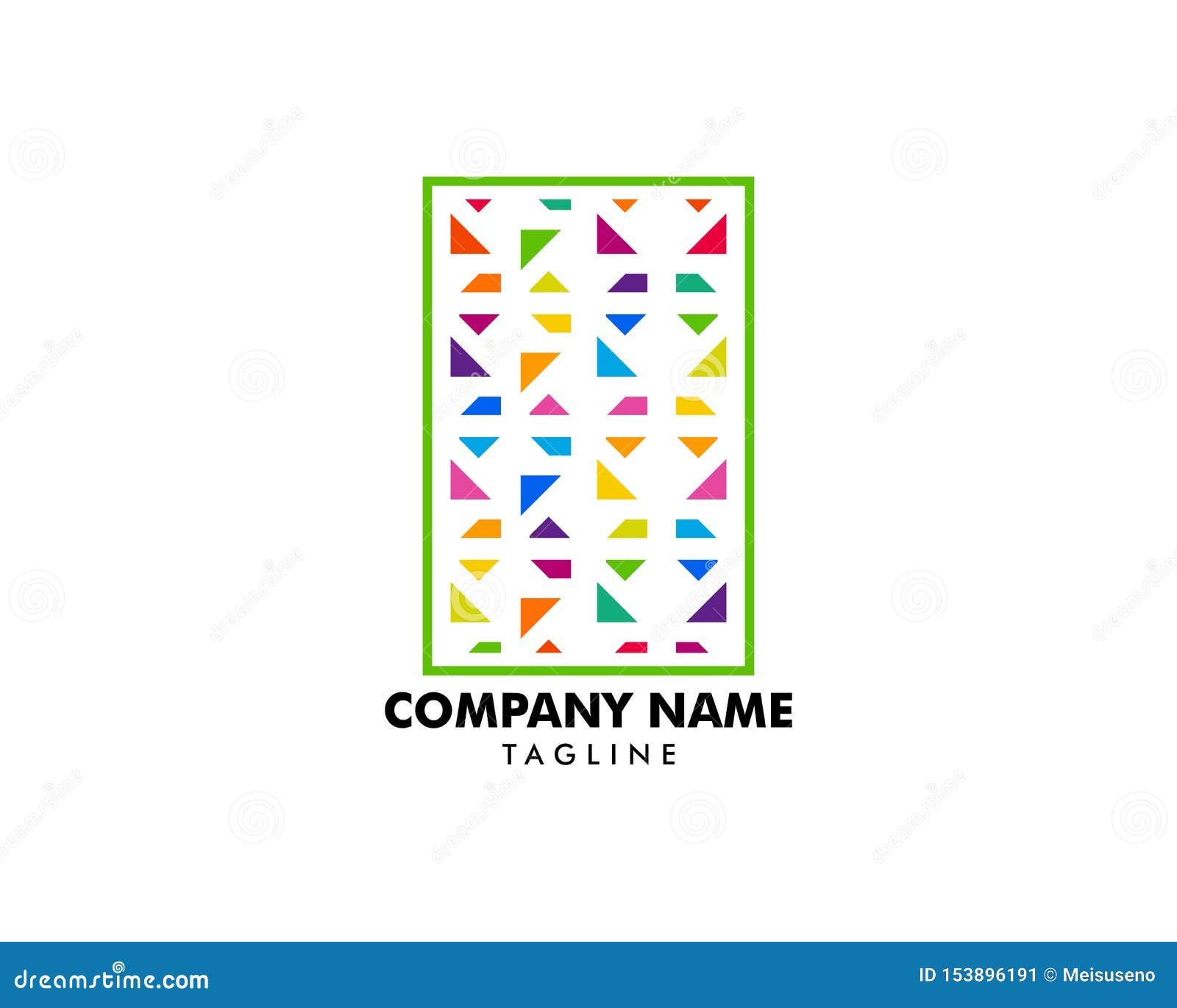 Abstraktes Rechteck-Mosaik Logo Design Template Vektor Abbildung ...