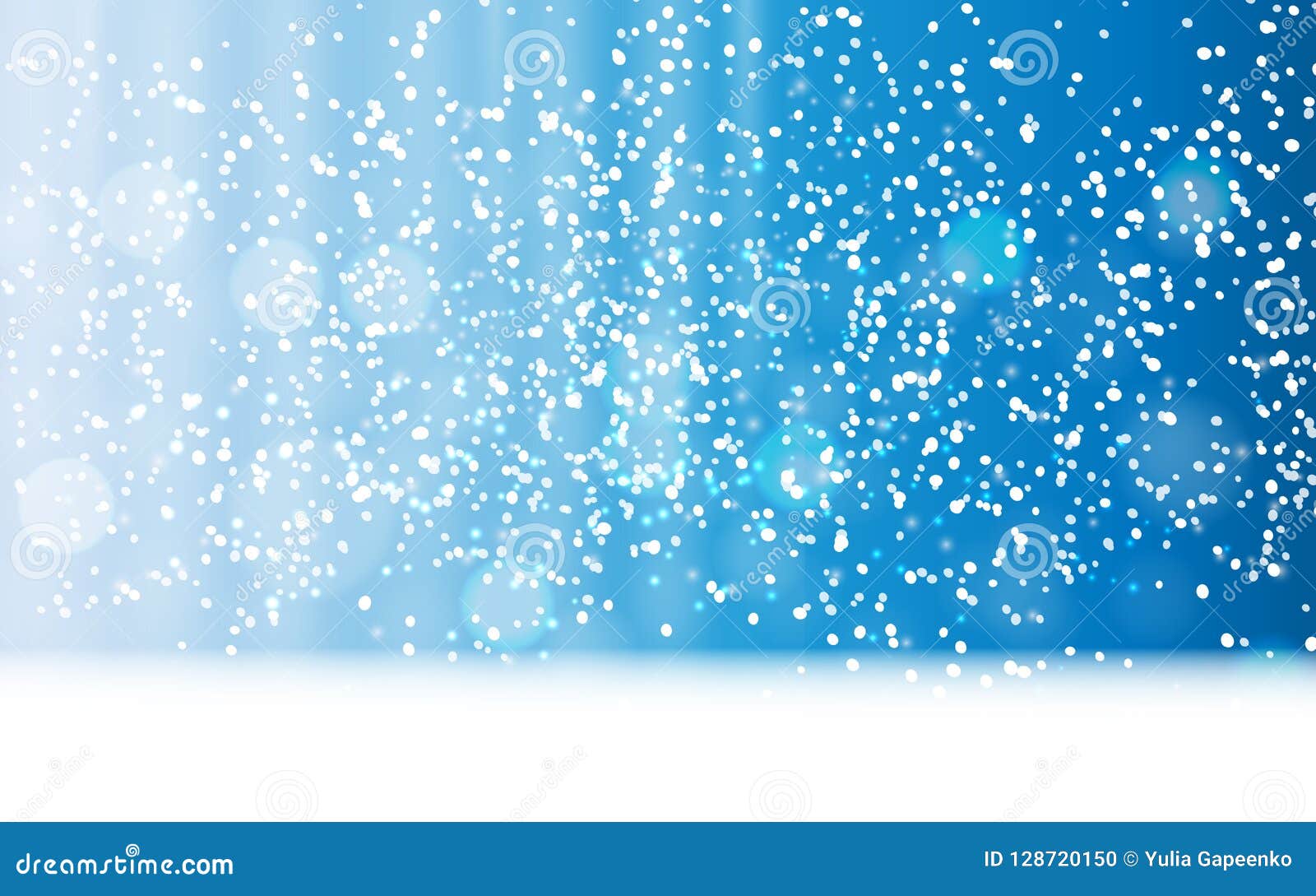 Abstrat Winter Snow Blue Background Vector Illustration Stock Vector ...