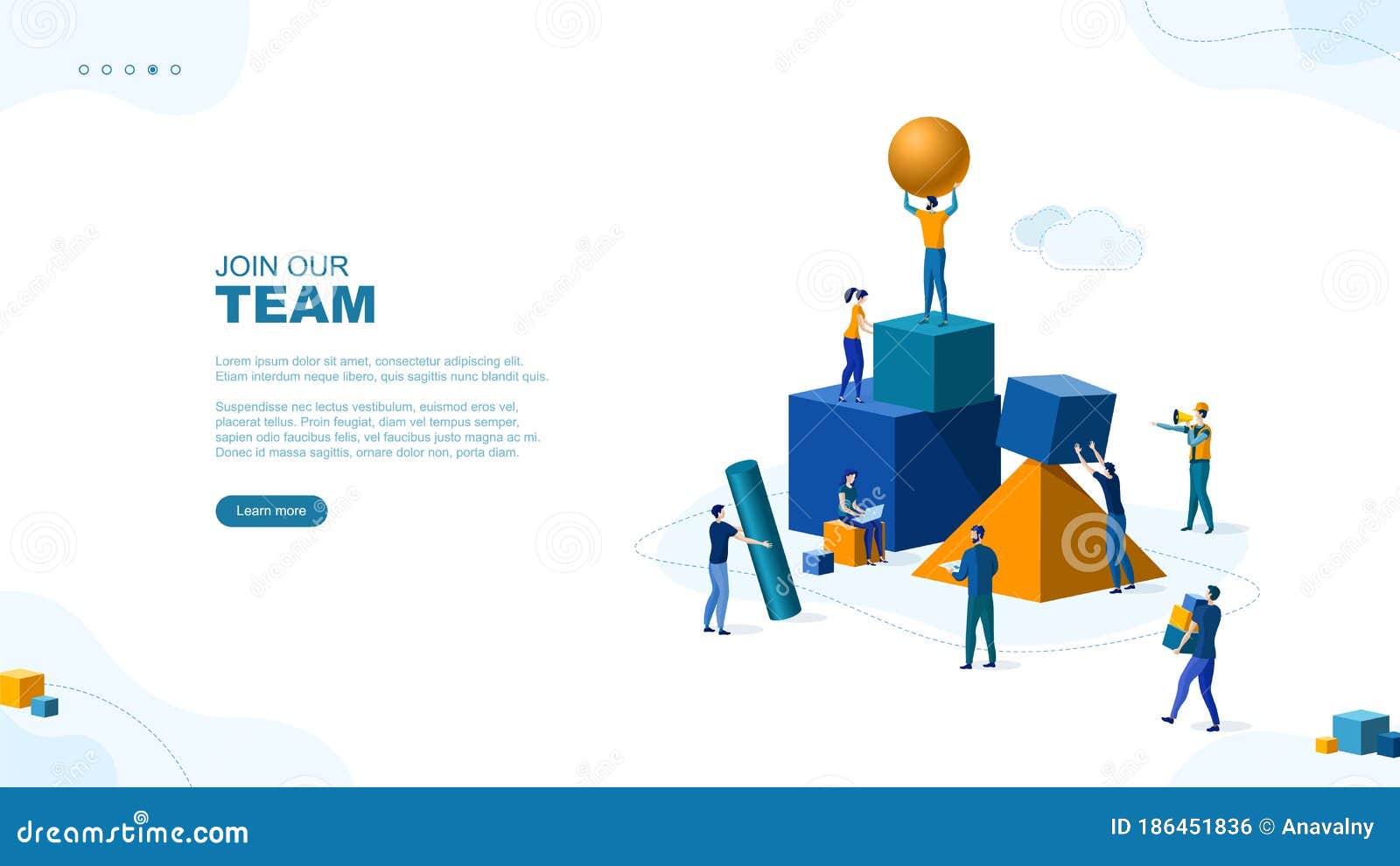 Join Our Team Page Concept. People Make Abstract Composition of ...