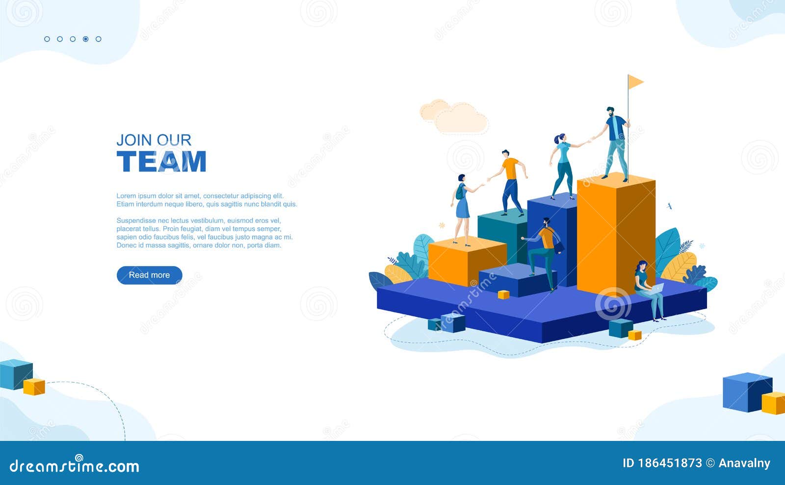 Join Our Team Page Concept. People Help Each Other. Successful Career ...