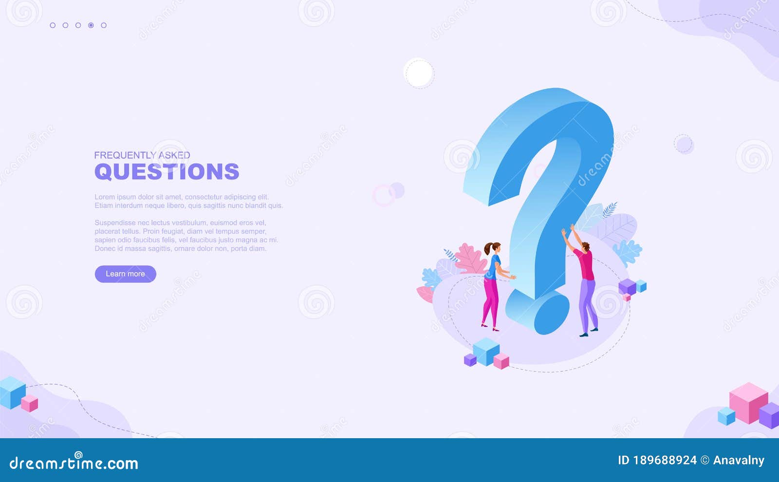 Frequently Asked Questions Page Concept. FAQ. Question Mark. Template ...