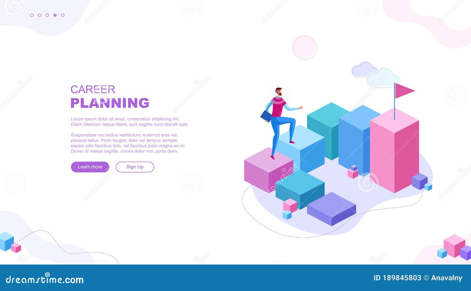Career Planning Page Concept. Career Ladder. Motivation. Goal ...