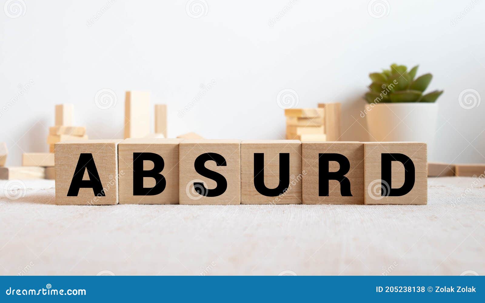 ABSURD Word Made with Building Blocks Isolated on White Stock Photo ...