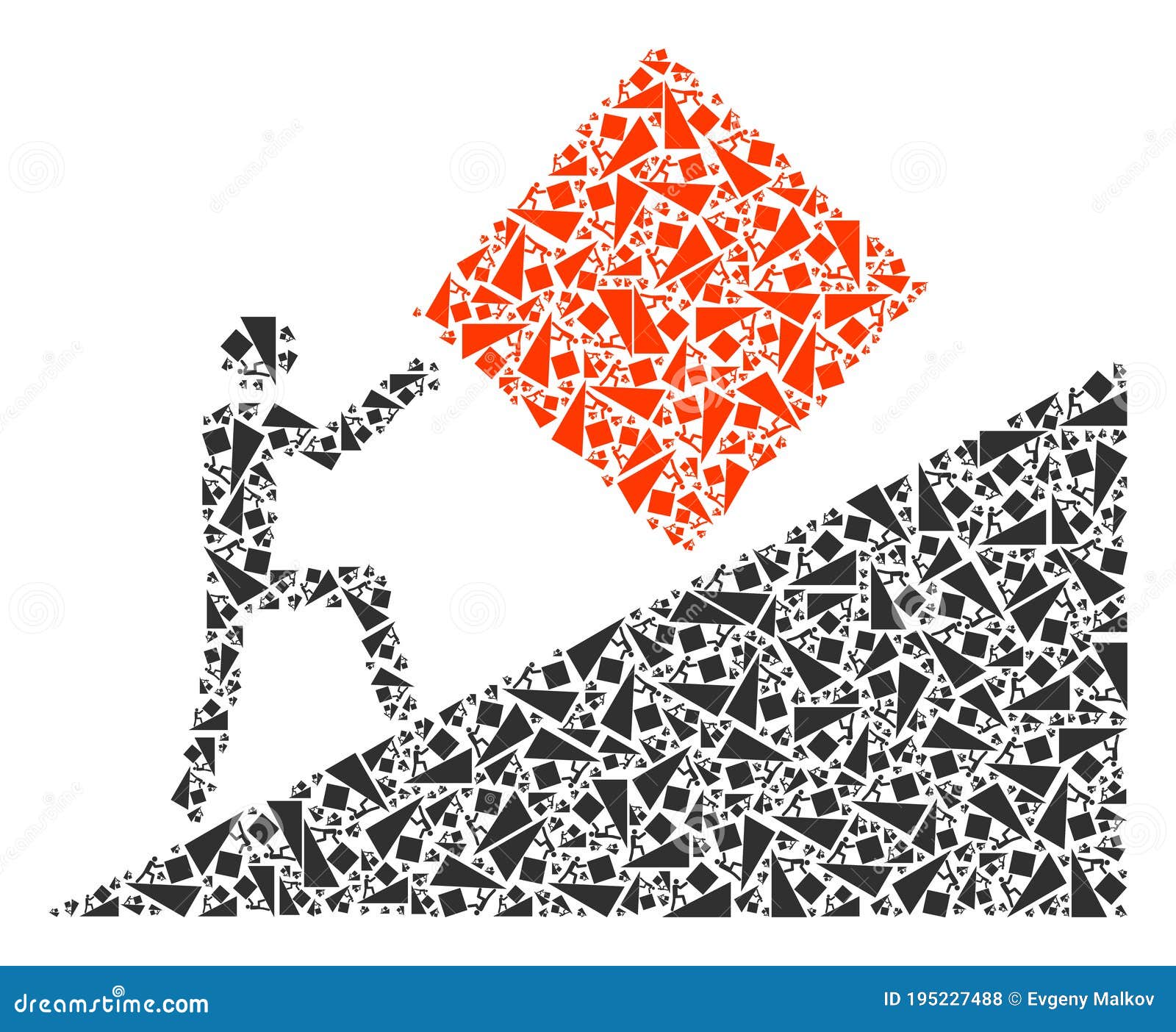 Absurd Work Vector Mosaic of Self Recursion Icons Stock Vector ...