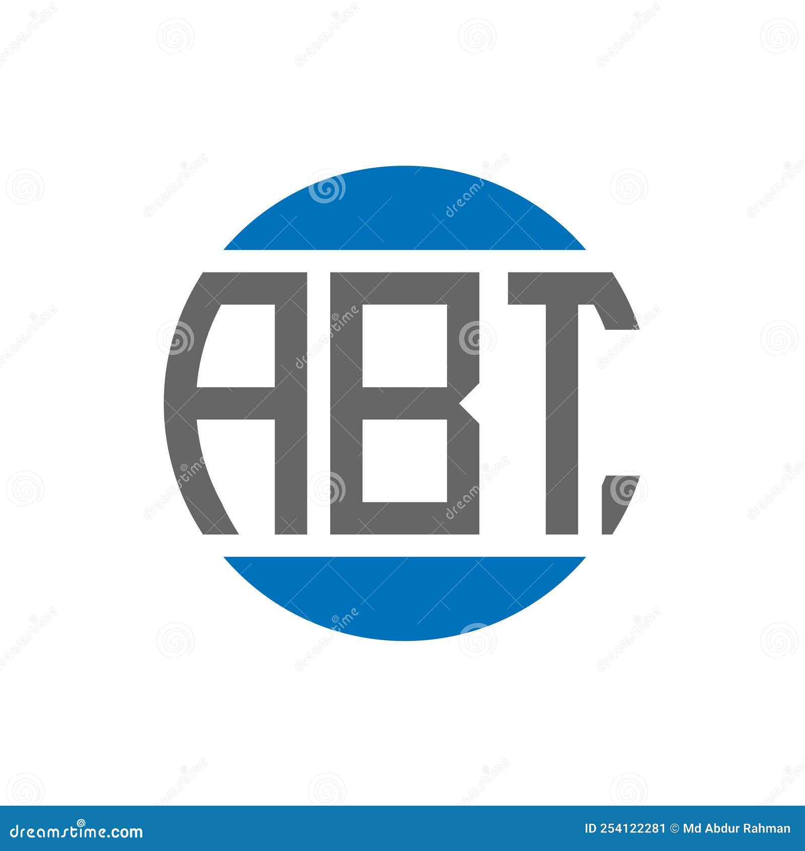 ABT Letter Logo Design on White Background. ABT Creative Initials ...