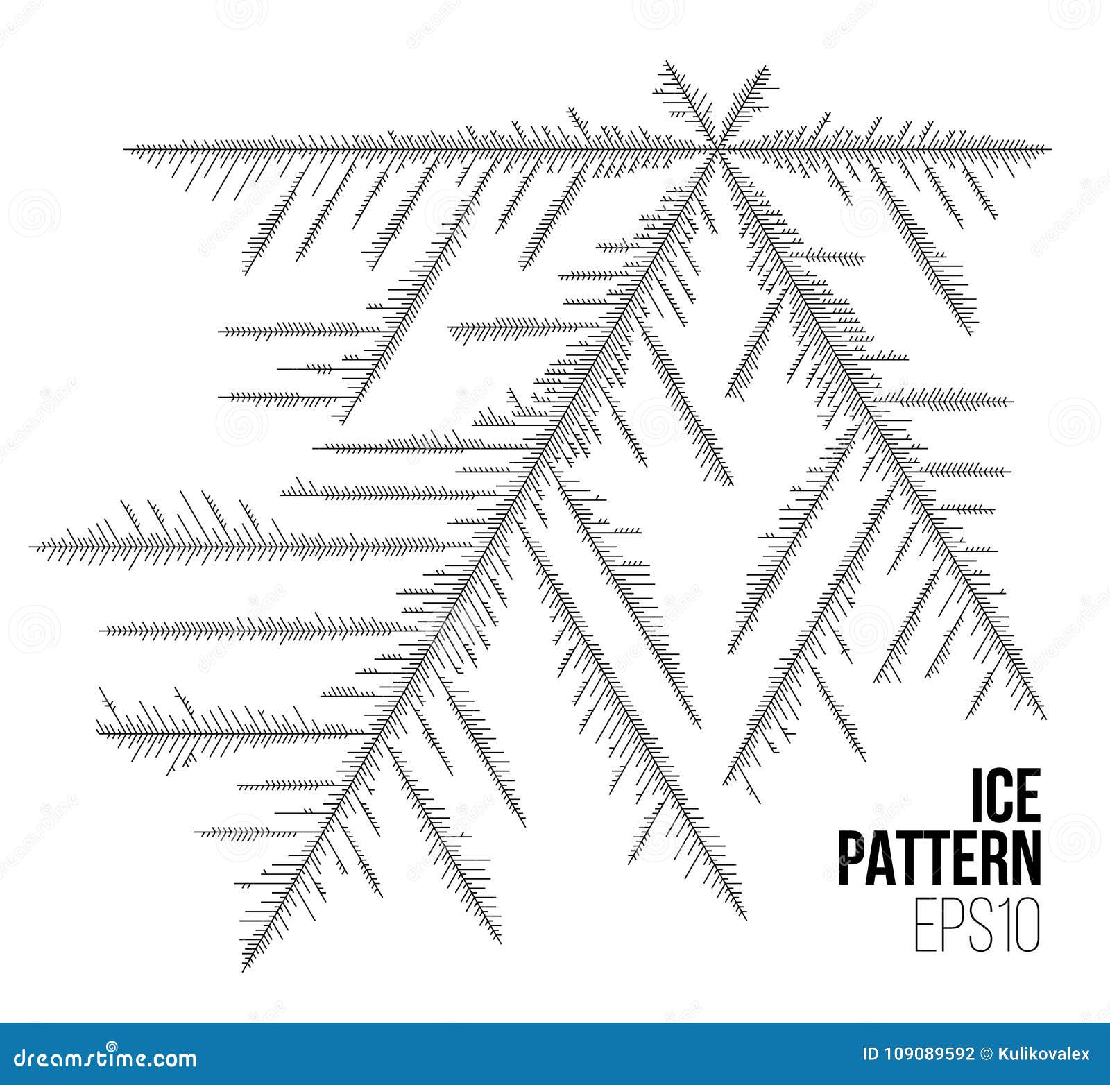 Abtract Ice Pattern. Vector Snow Background. Line Style Winter Pattern ...
