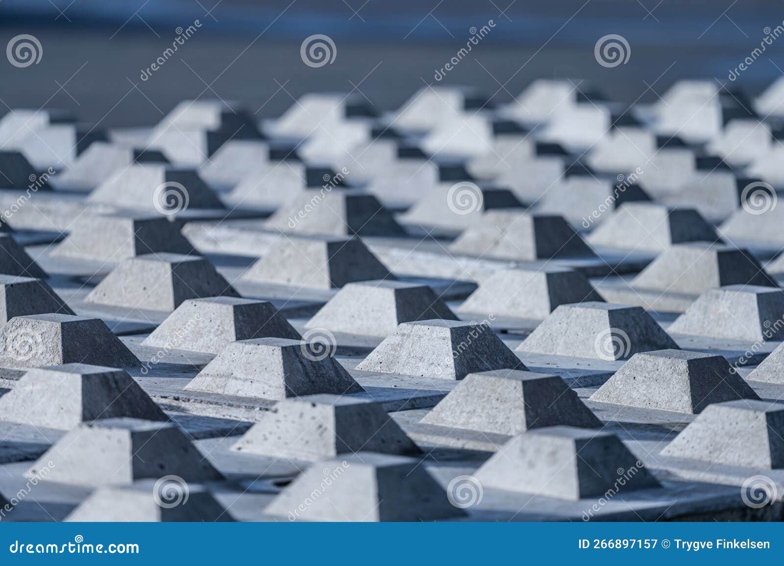 Abtract Pattern of Pegs on Top of Concrete Blocks.. Stock Image - Image ...