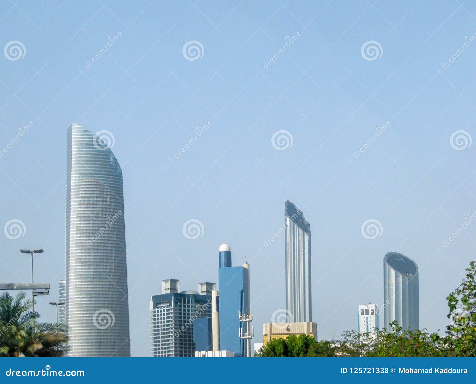 Abu Dhabi City Skyline - Beautiful Corniche View Editorial Stock Photo ...