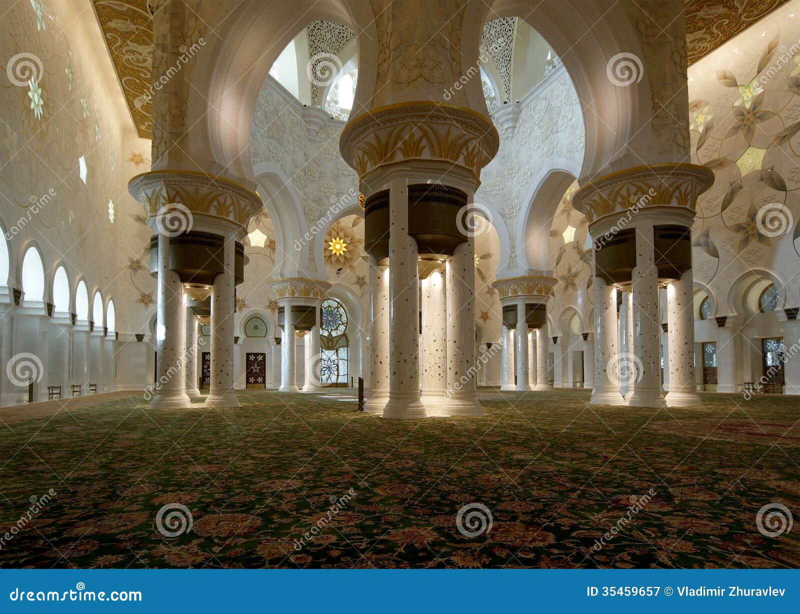 Abu Dhabi Sheikh Zayed White Mosque in UAE Stock Image - Image of east ...