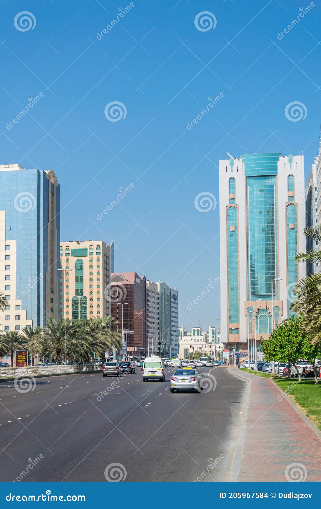 ABU DHABI, UAE, OCTOBER 27, 2016: Traffic on a Street in Abu Dhabi, UAE ...