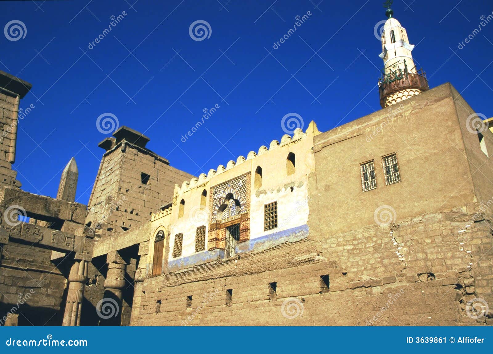 Abu Haggag Mosque, Luxor stock image. Image of light, giza - 3639861