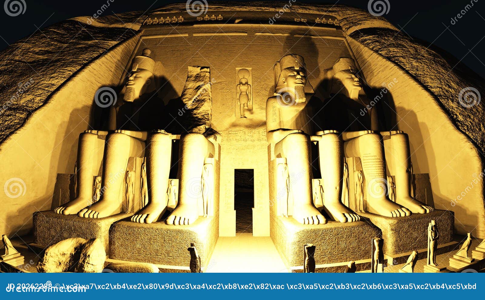 Abu Simbel stock illustration. Illustration of egypt - 20262288