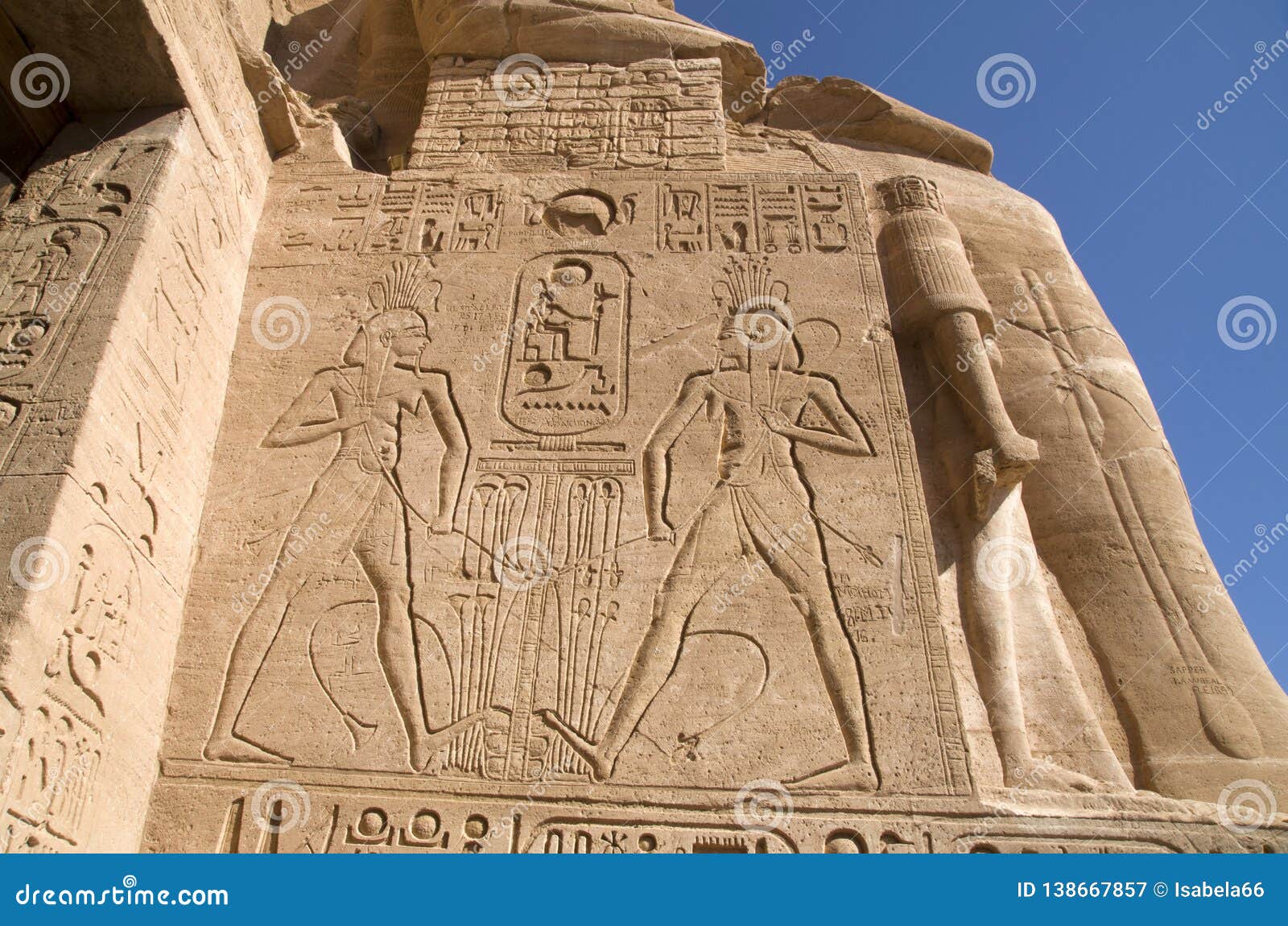 Abu Simbel - Ramses II Temple - Relief, , Egypt Stock Image - Image of ...