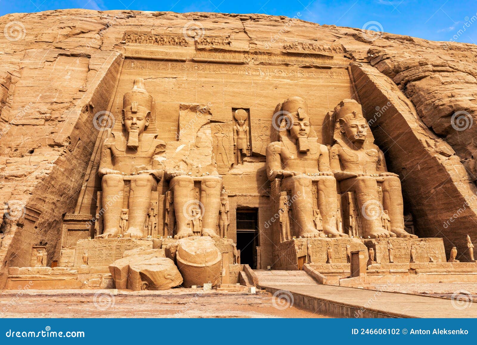 Abu Simbel Rock-cut Great Temple of Ramesses II, Egypt Editorial ...