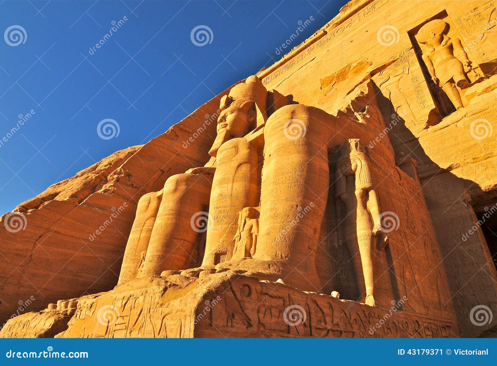Abu Simbel Temple of King Ramses II. Stock Image - Image of hieroglyph ...
