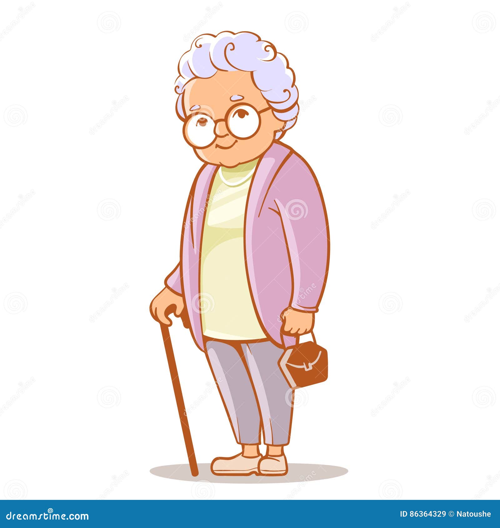 Abuela ilustración del vector. Ilustración de imagen - 86364329