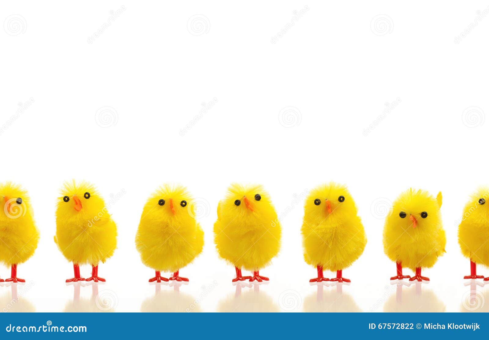 Abundance of Easter Chicks on a Row Stock Photo - Image of focus ...