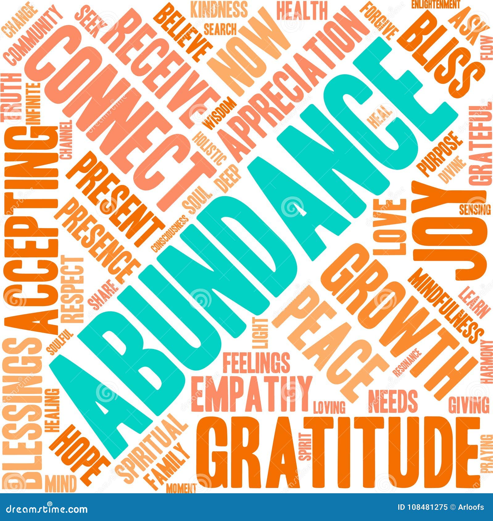 Abundance Word Cloud stock vector. Illustration of giving - 108481275