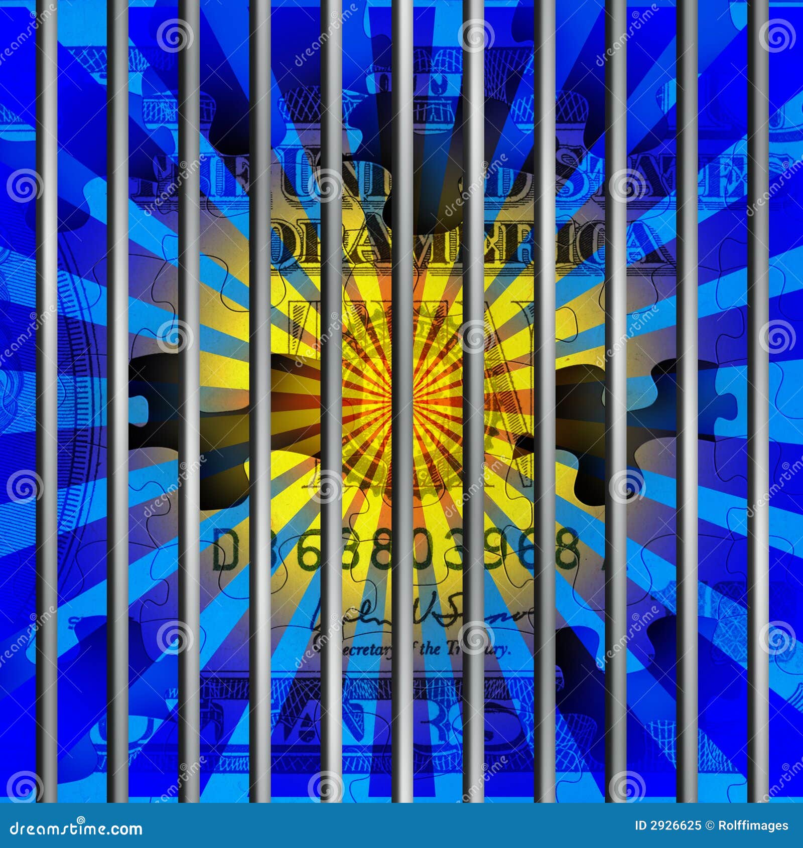 Abundancia encarcelada stock de ilustración. Ilustración de grillo ...