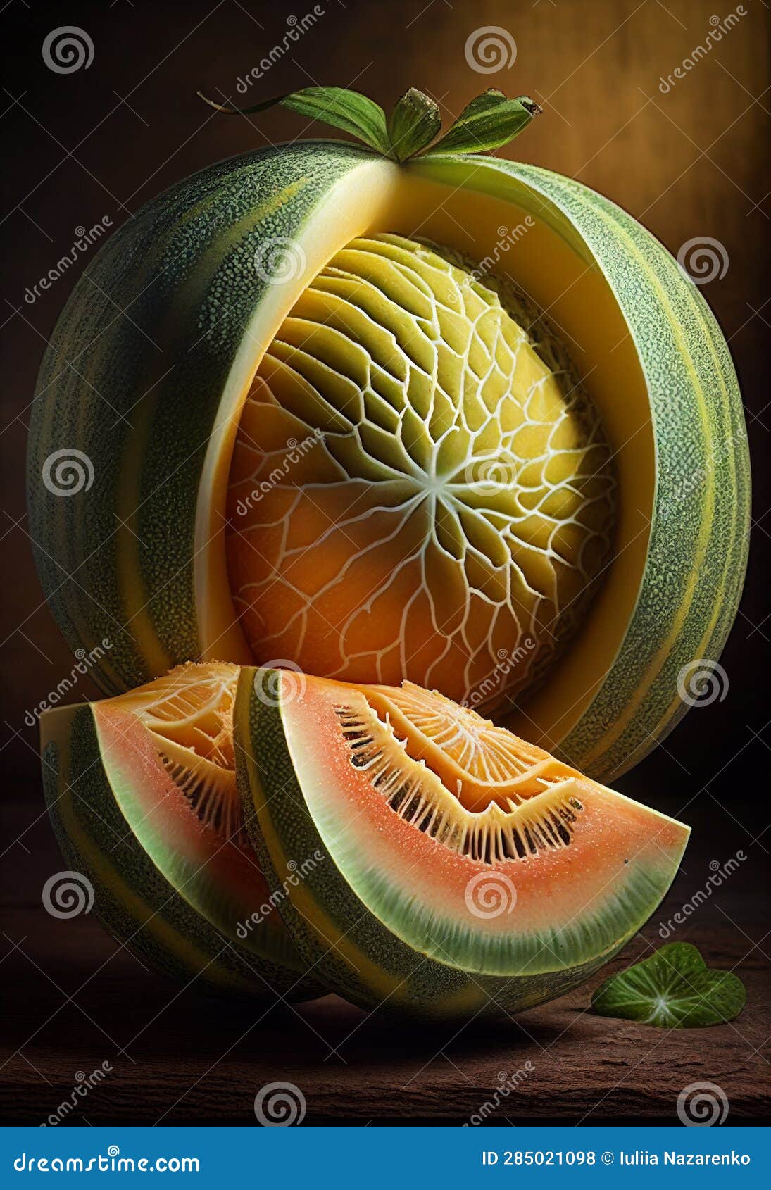 Abundant Harvest of Fresh Melons. AI Generated Stock Illustration ...