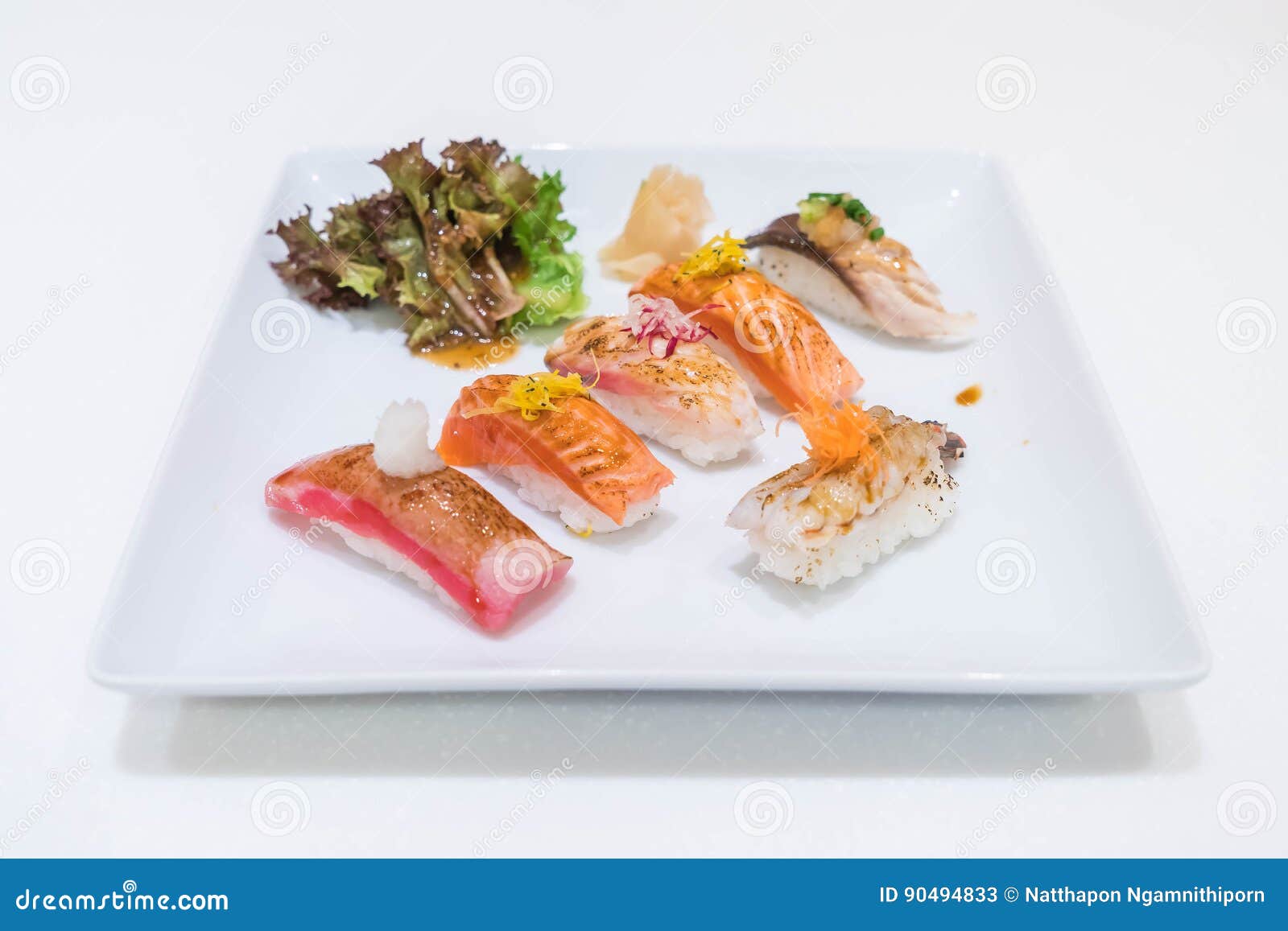 Aburi nigiri set stock image. Image of japan, eating - 90494833