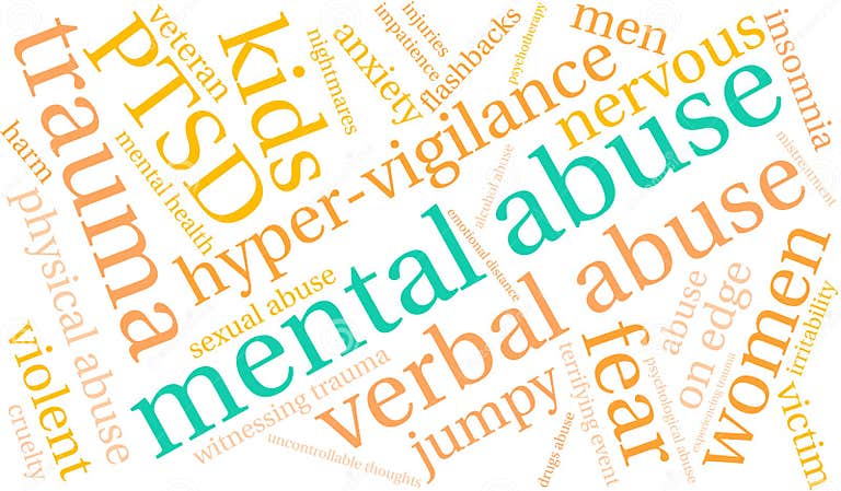 Abuse Word Cloud stock vector. Illustration of cruelty - 99074912