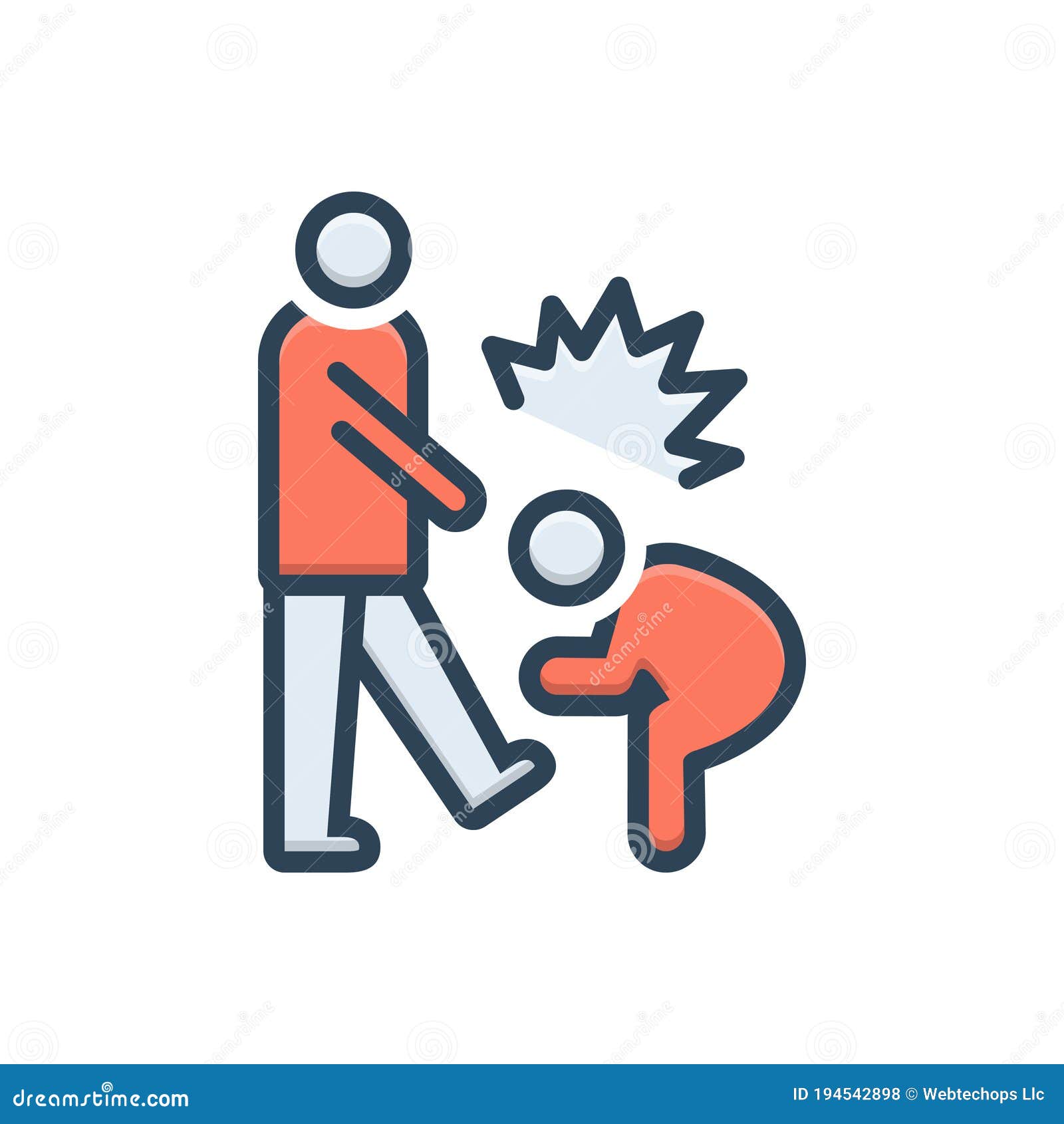Color Illustration Icon for Abusive, Outrageous and Degrading Stock ...