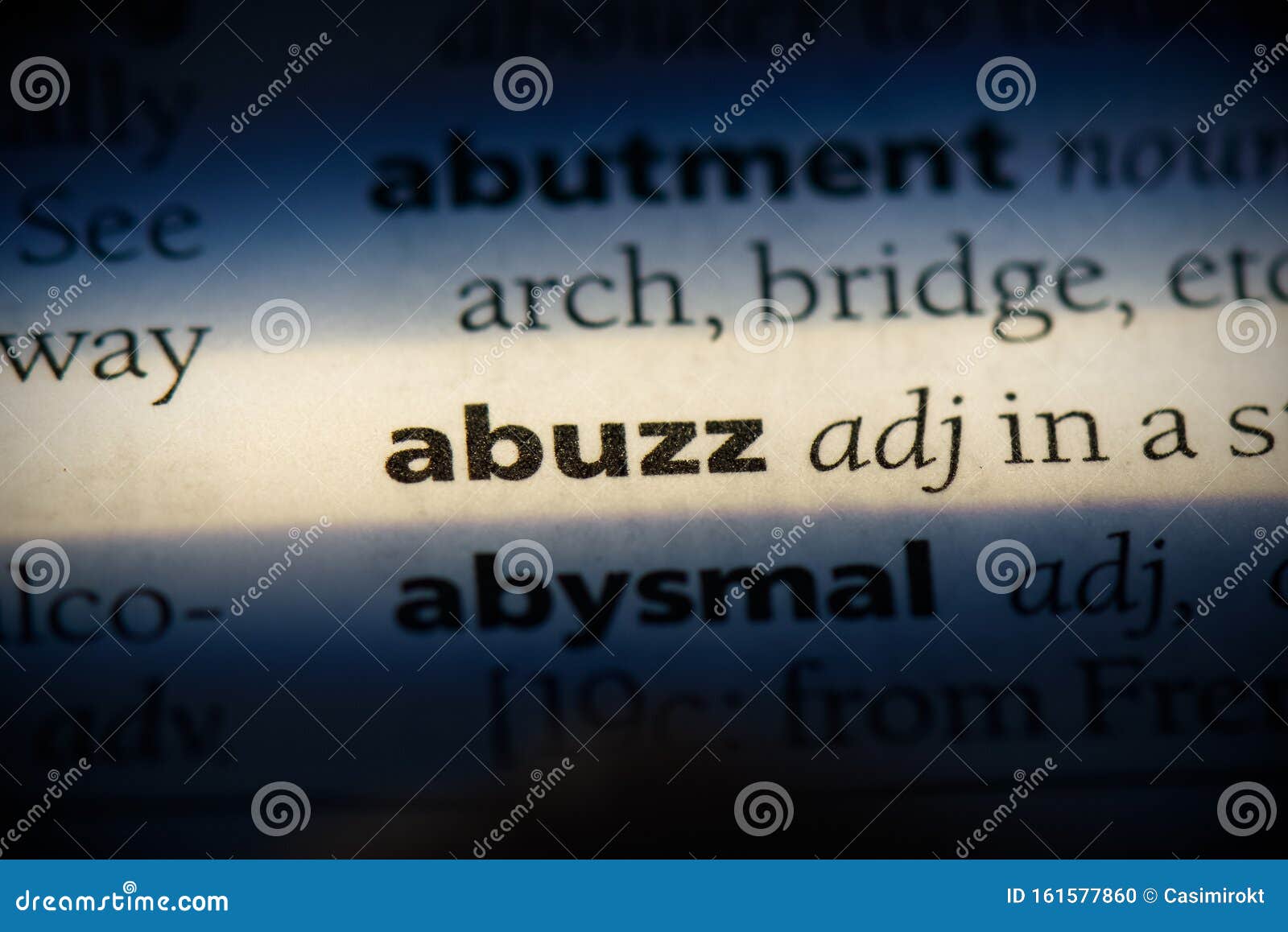 Abuzz stock photo. Image of vocabulary, education, highlighted - 161577860