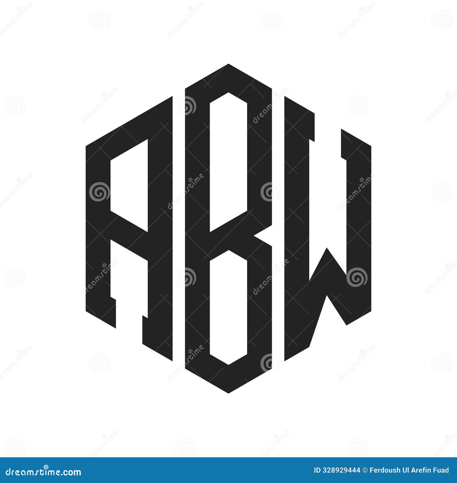 ABW Logo Design. Initial Letter ABW Monogram Logo Using Hexagon Shape ...