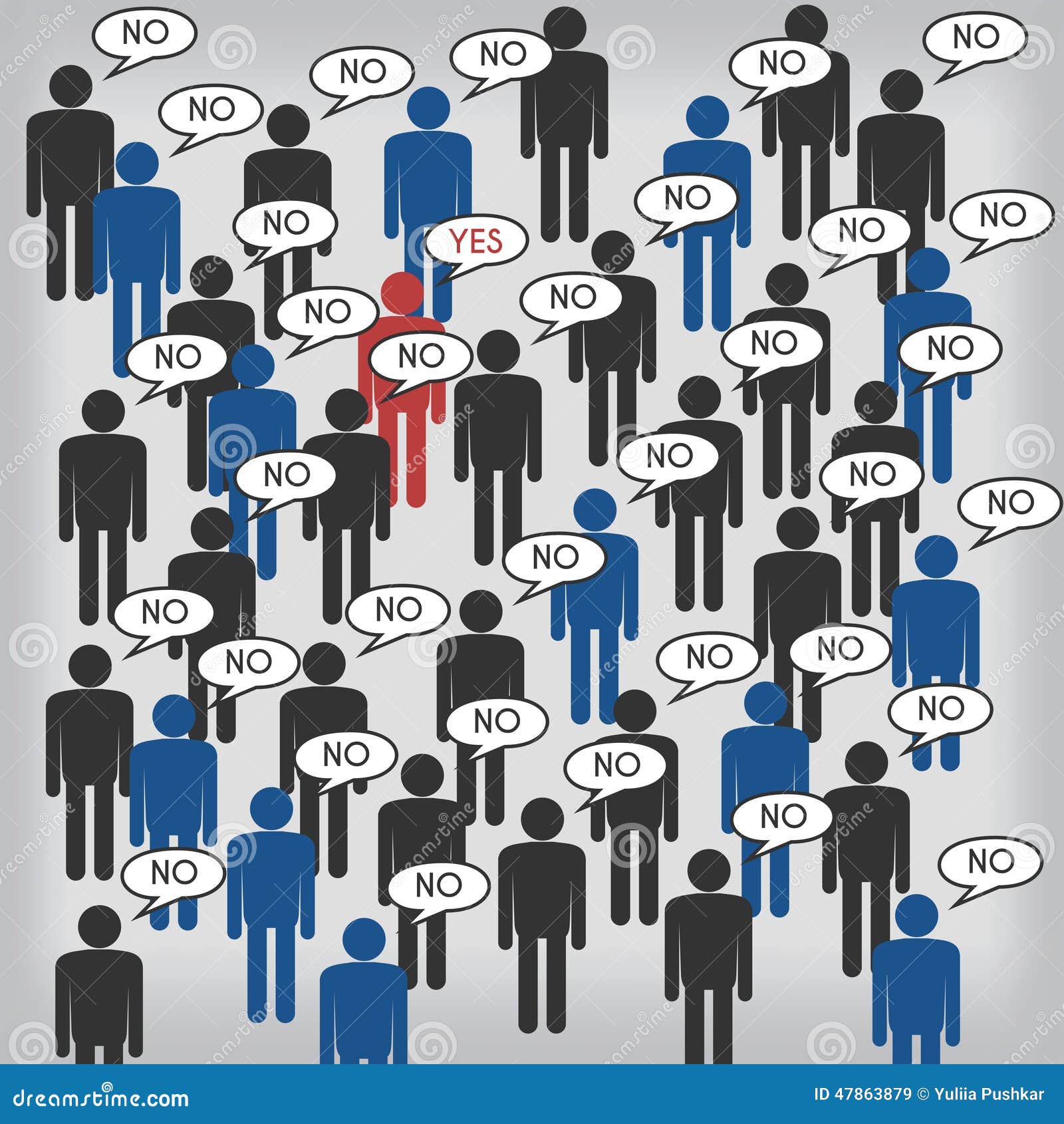 Abweichende Person in Der Großen Menge Vektor Abbildung - Illustration ...