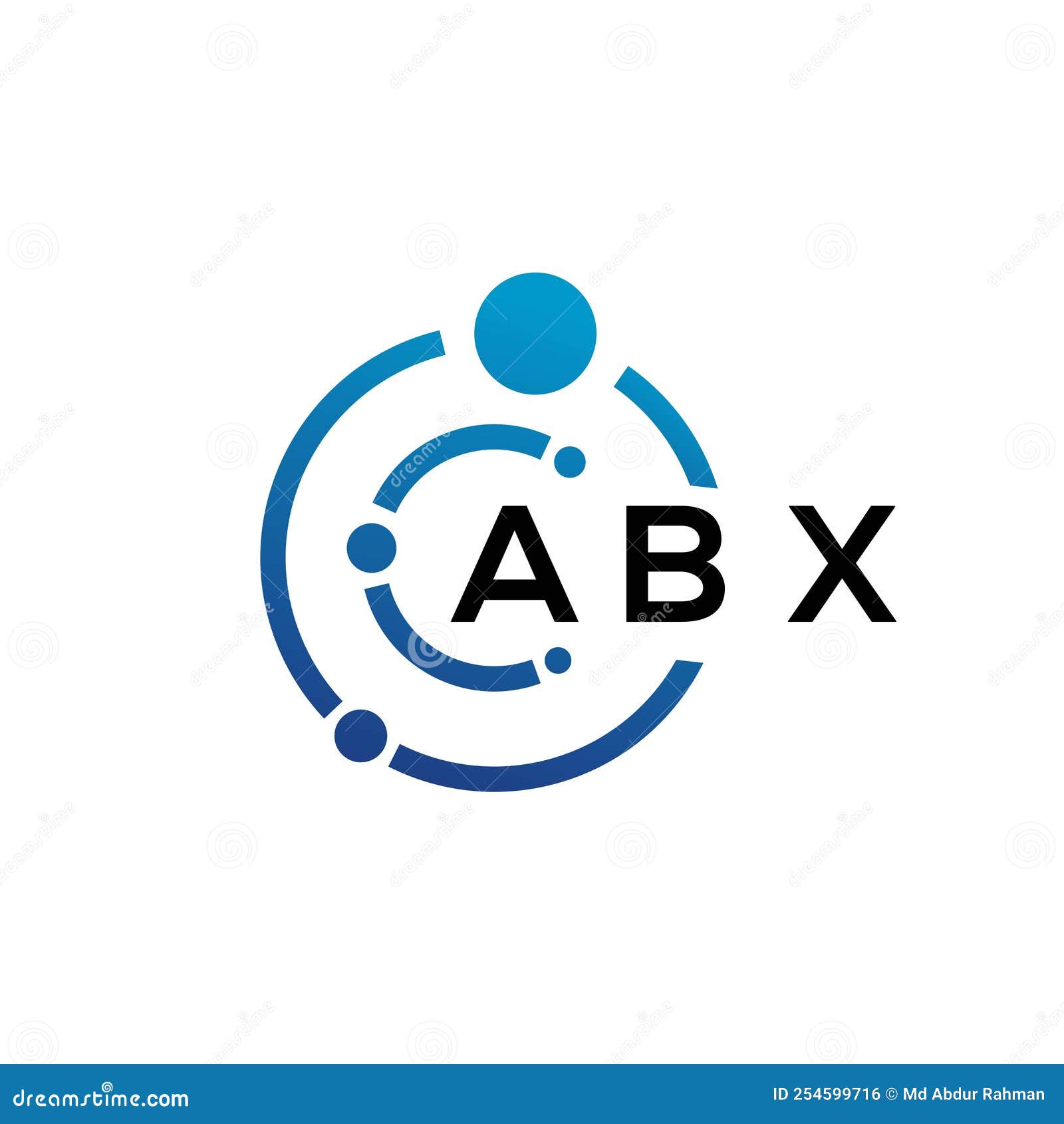 ABX Letter Logo Design on Black Background. ABX Creative Initials ...