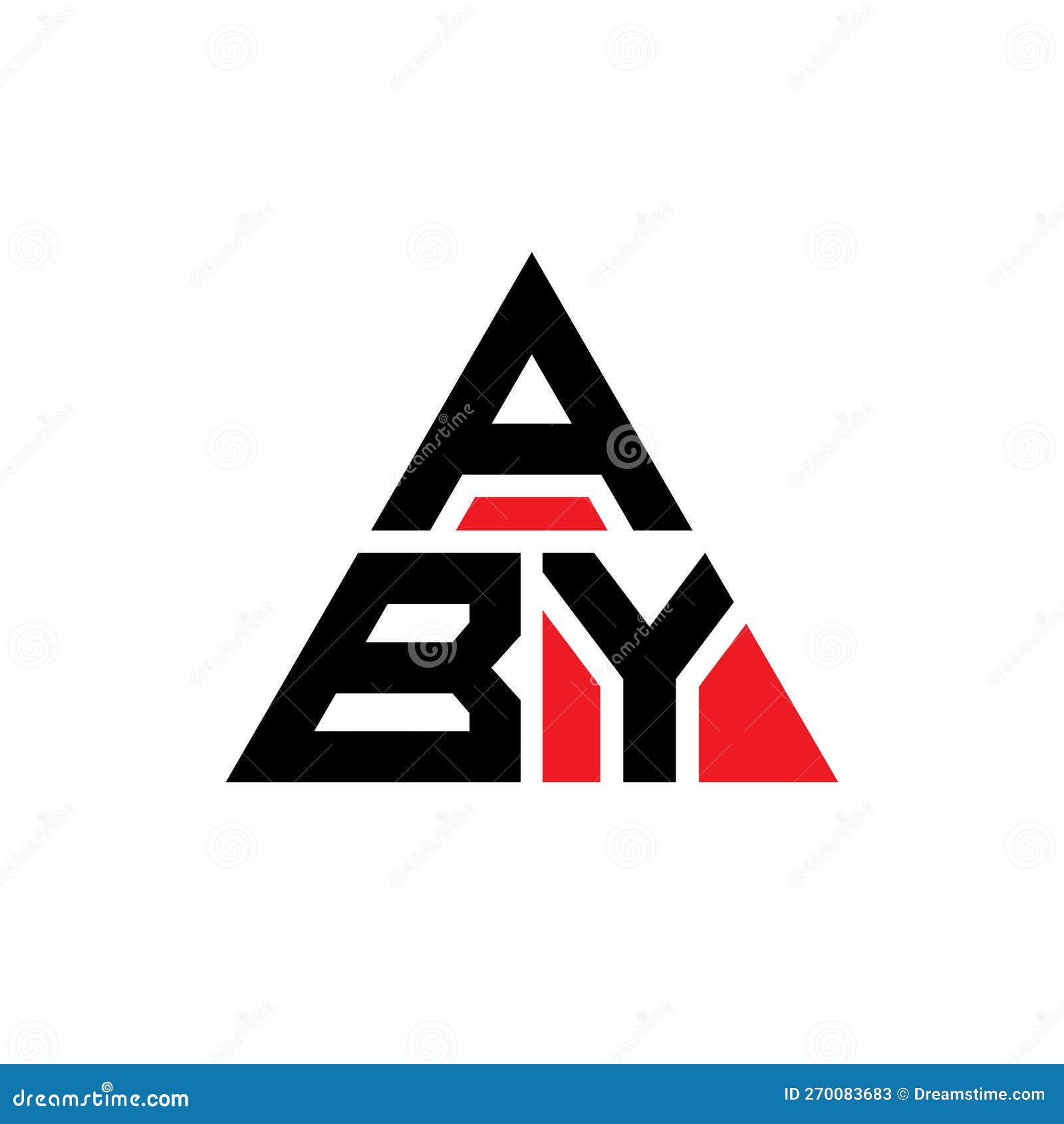ABY Triangle Letter Logo Design with Triangle Shape. ABY Triangle Logo ...