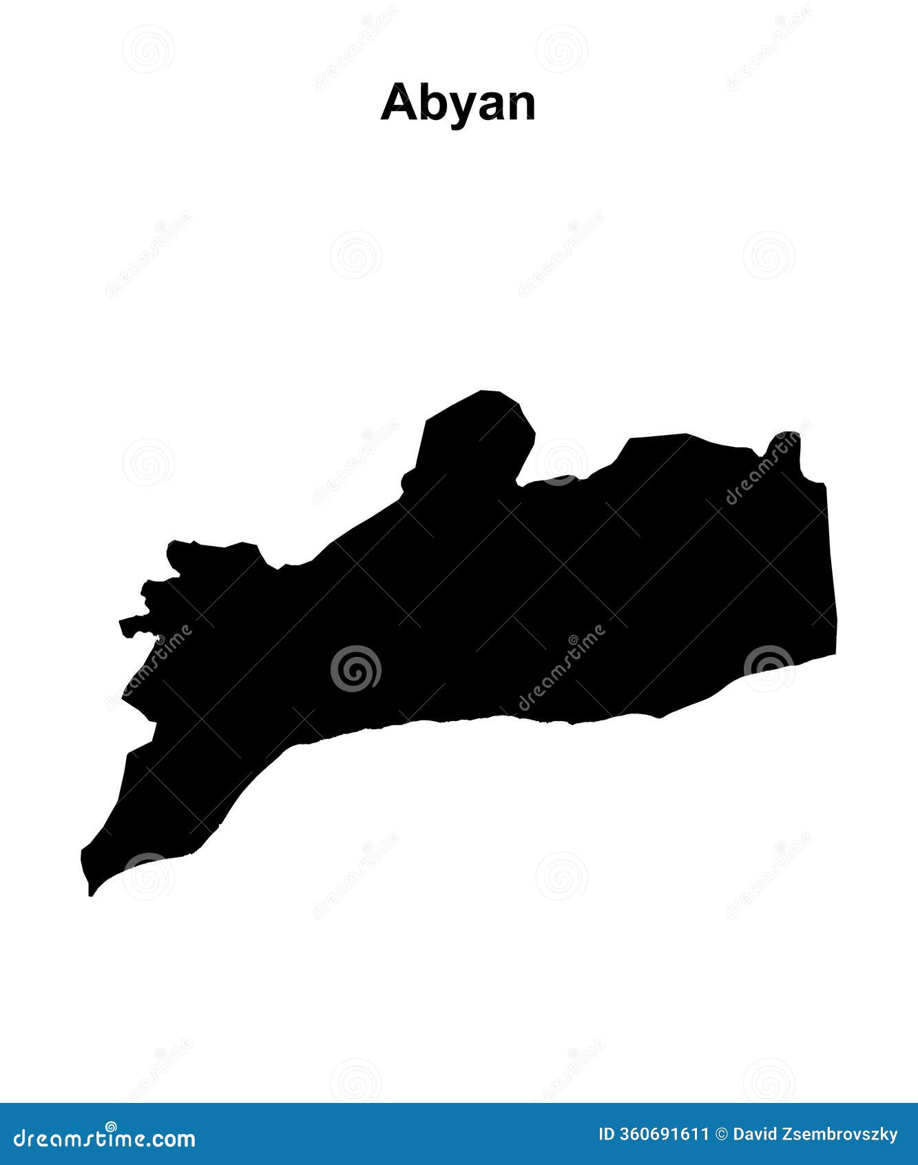Abyan Governorate Governorates Of Yemen, Republic Of Yemen Map Vector ...