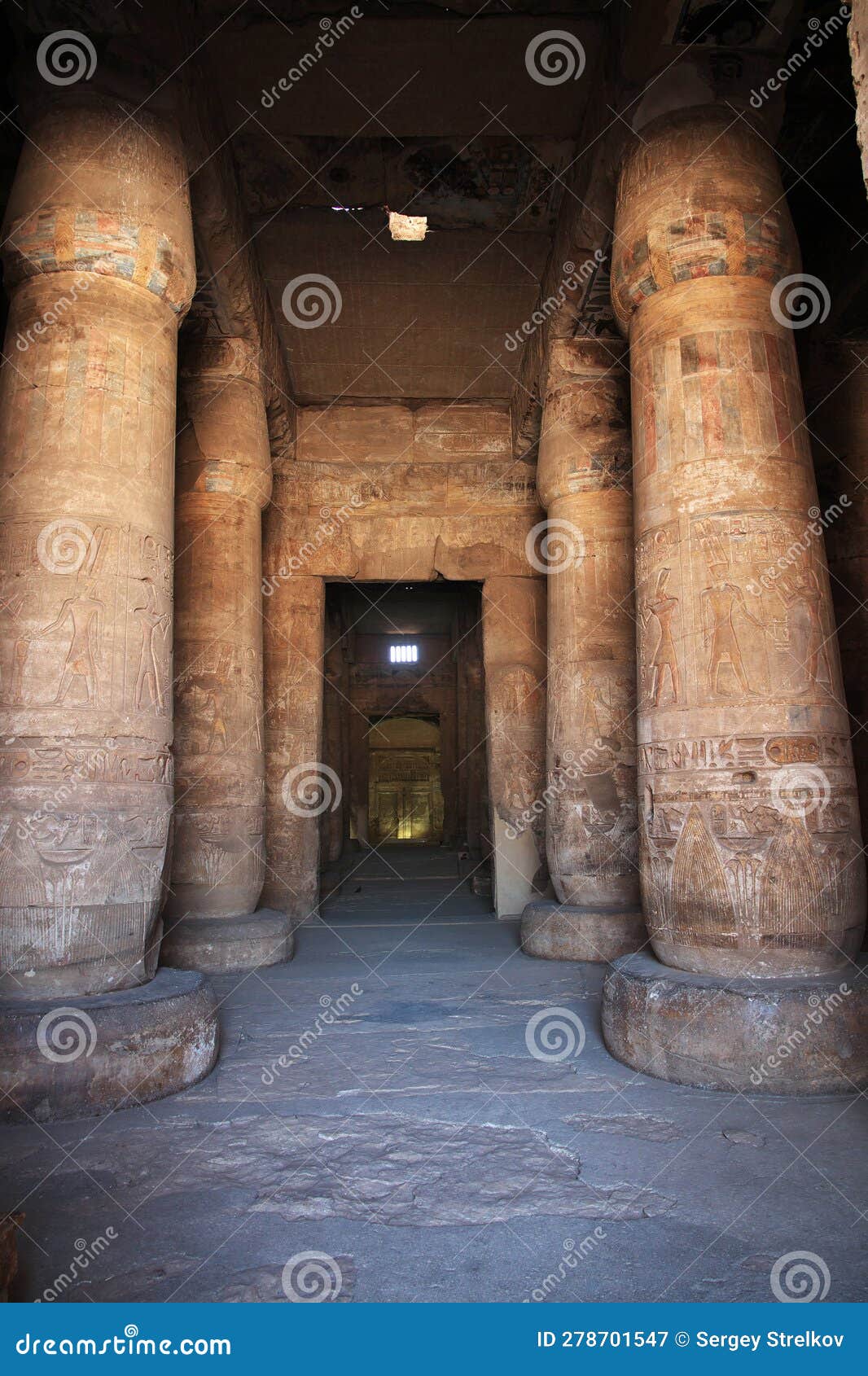 Abydos, Egypt - 02 Mar 2017: Ancient Temple Abydos in Sahara Desert ...