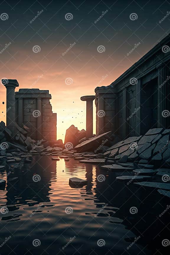 The Abyss of Broken Dreams and Reflections Stock Illustration ...