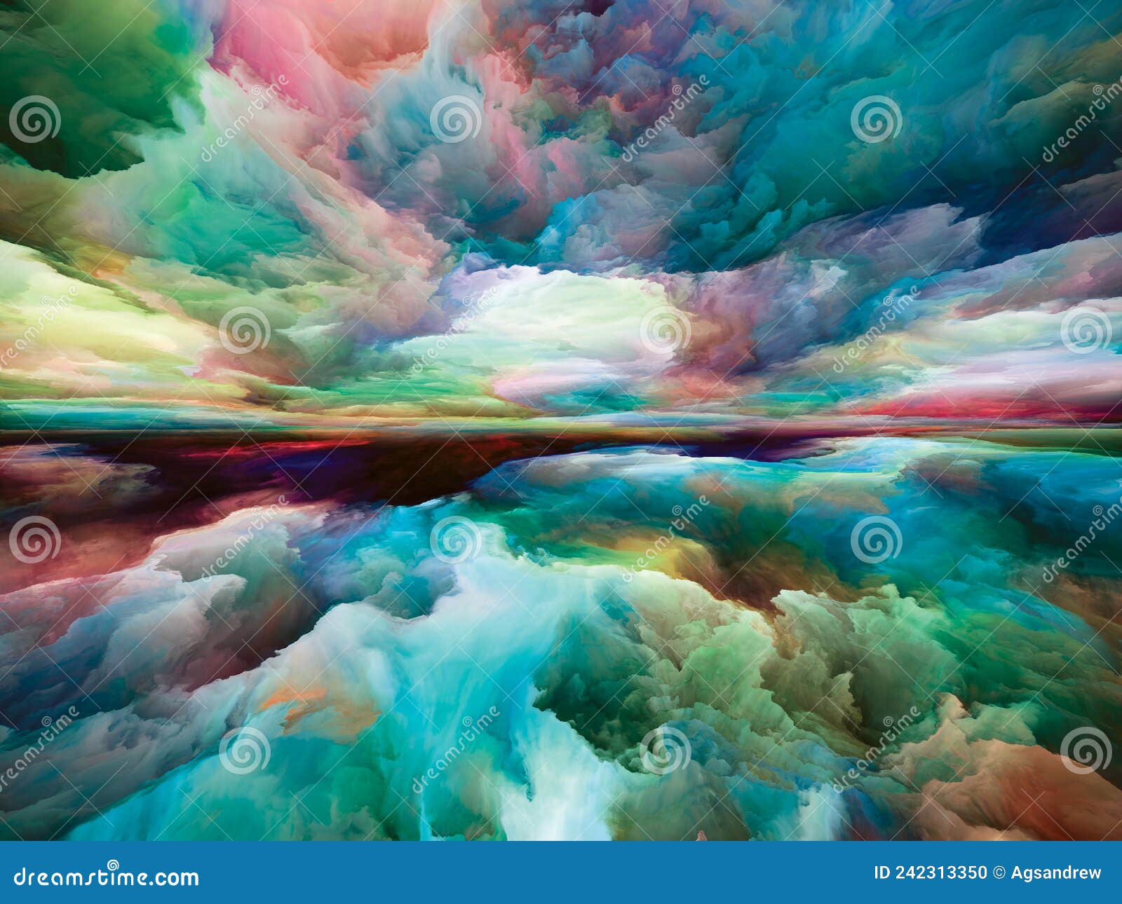 Abyss of Land and Sky stock illustration. Illustration of nature ...