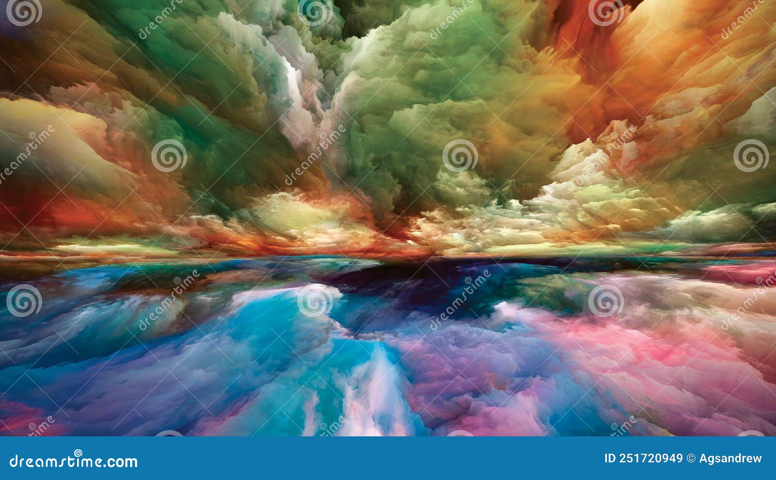 Abyss of Land and Sky stock illustration. Illustration of hallucination ...