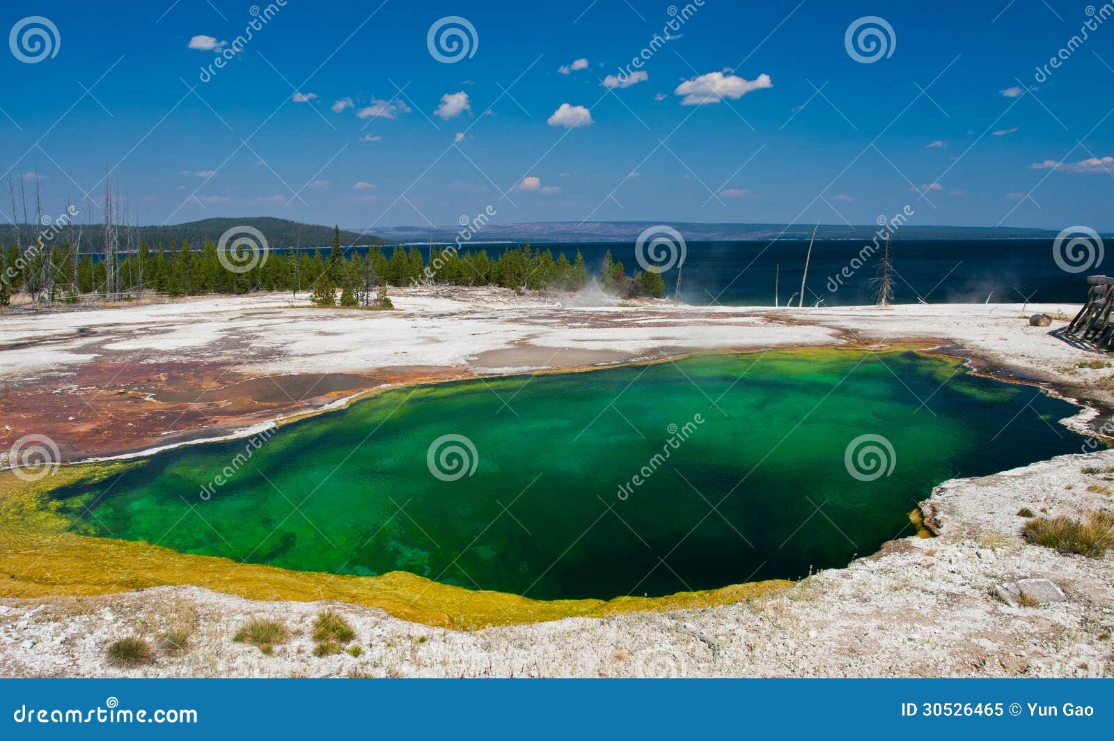 The Abyss Pool in Yellowstone National Park Stock Image - Image of ...