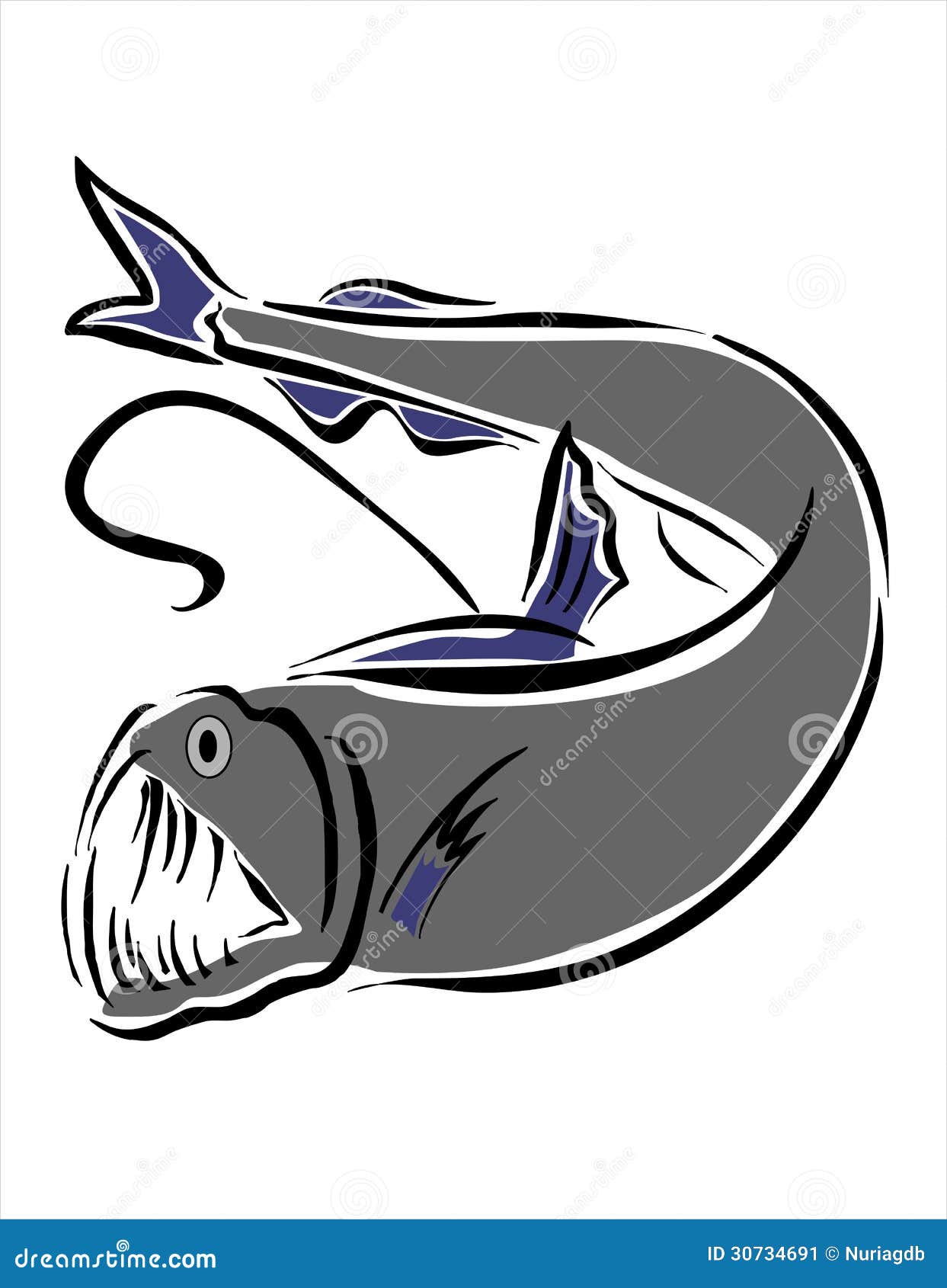 Abyssal Fish Cartoon Vector | CartoonDealer.com #30734691