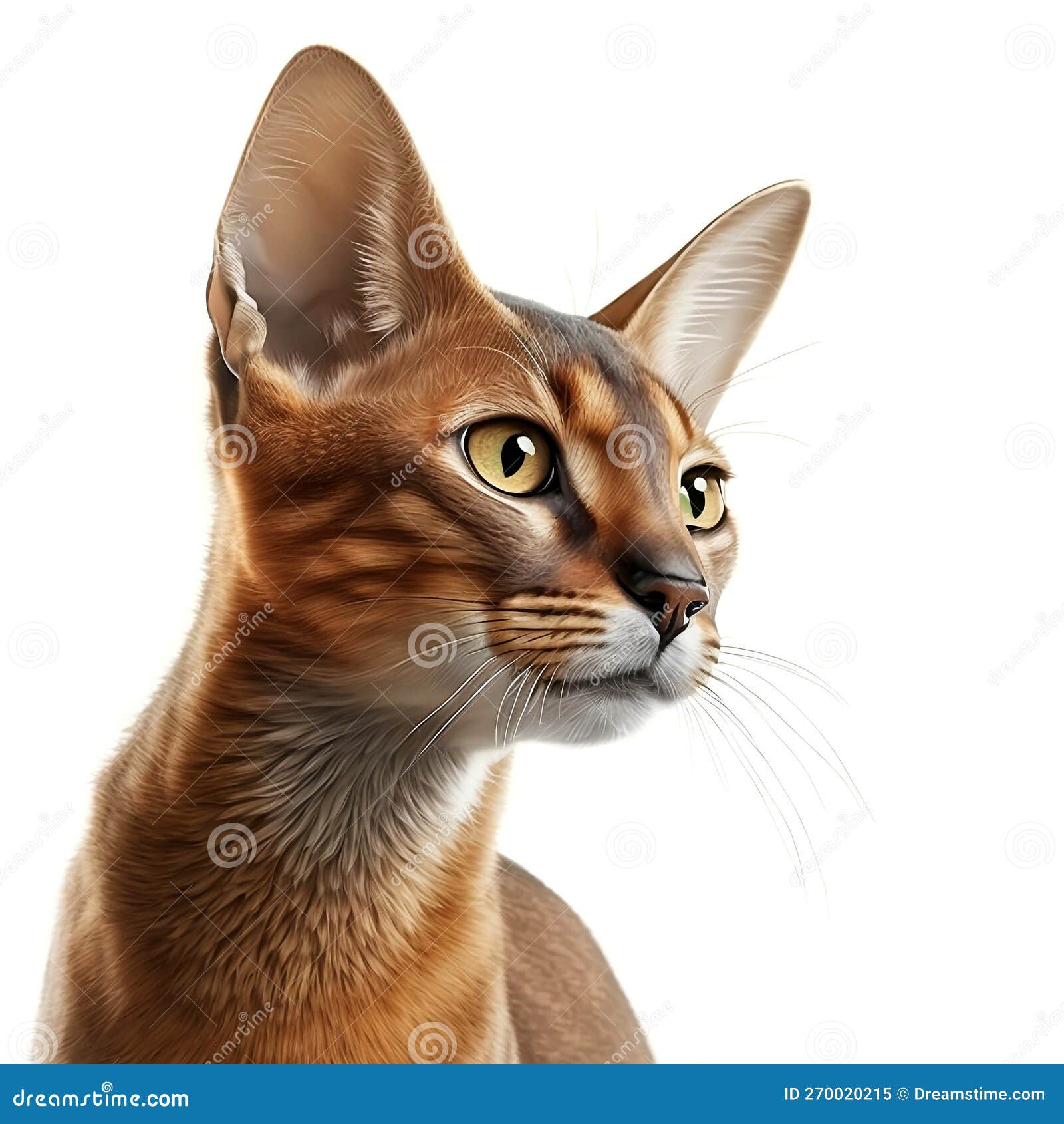 Abyssinian Cat On Isolated Transparent Background, Png. Generative AI ...