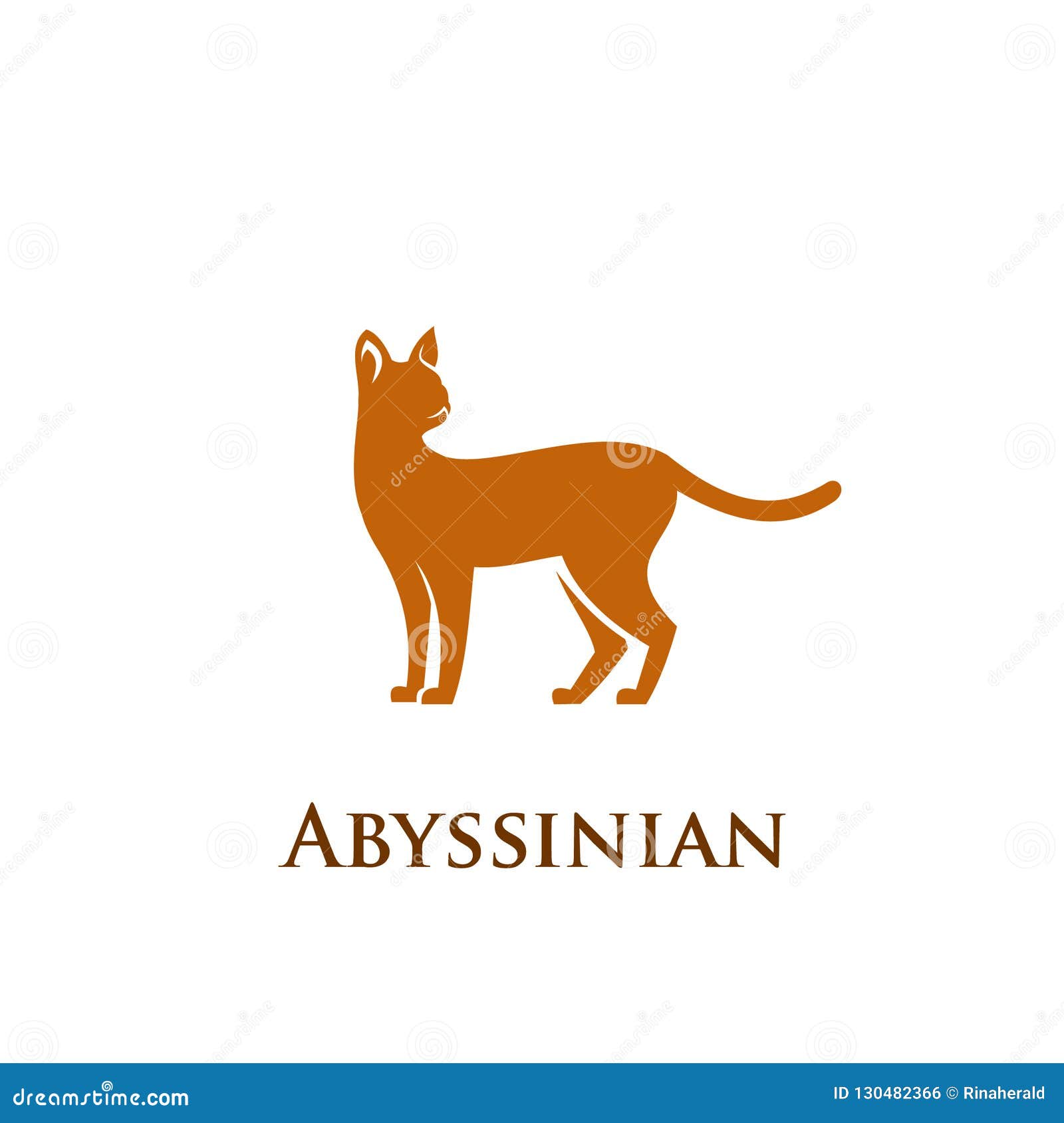 Abyssinian Cat Logo Icon Designs Stock Illustration - Illustration of ...