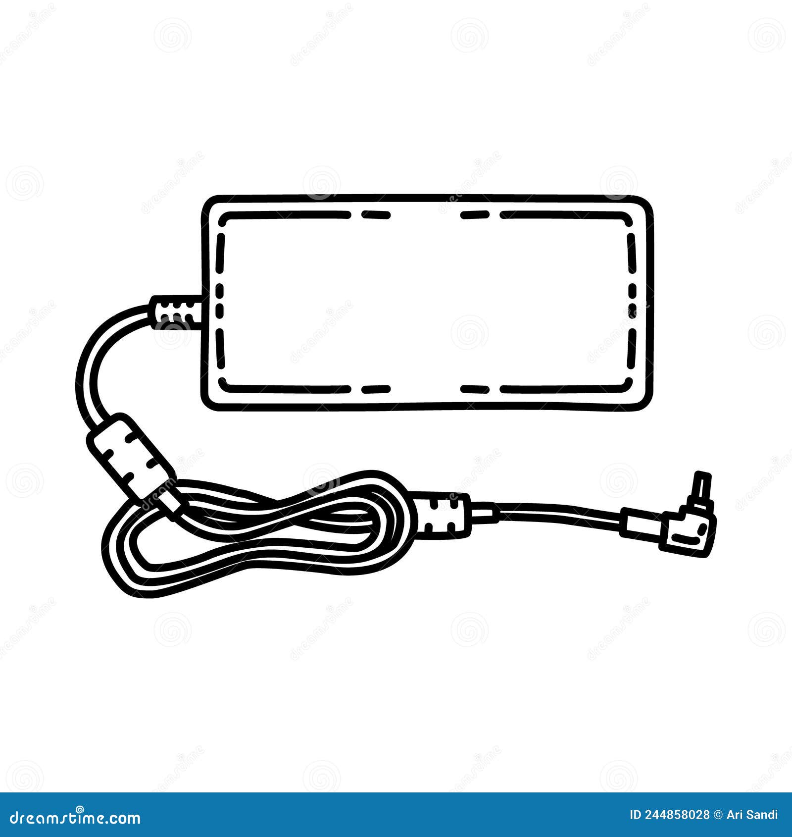AC Adapters for Laptop Icon. Doodle Hand Drawn or Outline Icon Style ...