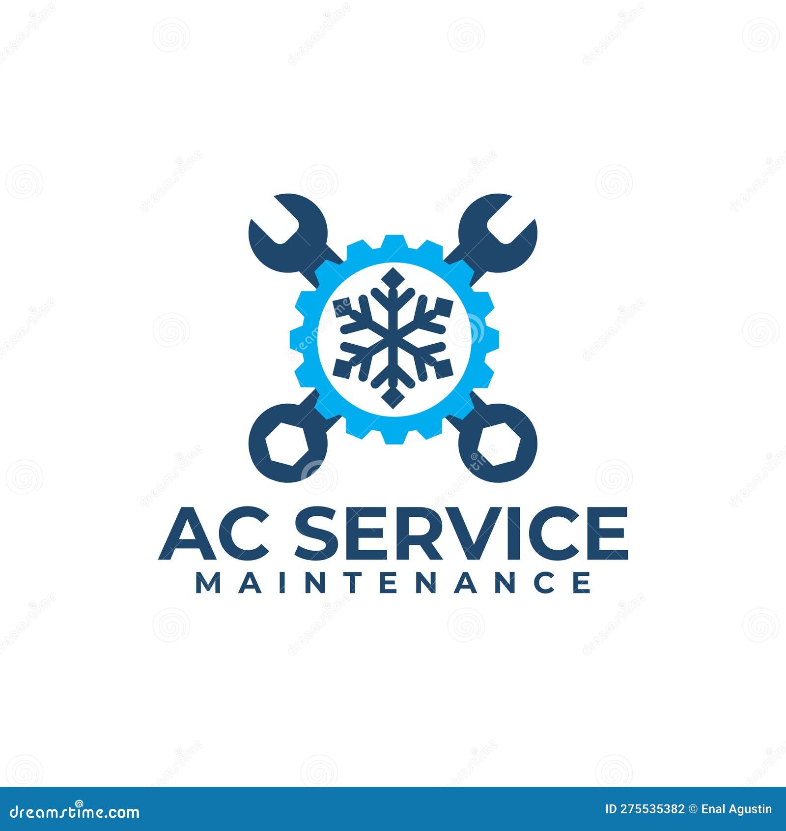 AC Air Conditioning Repairman Service Logo Design Stock Vector ...