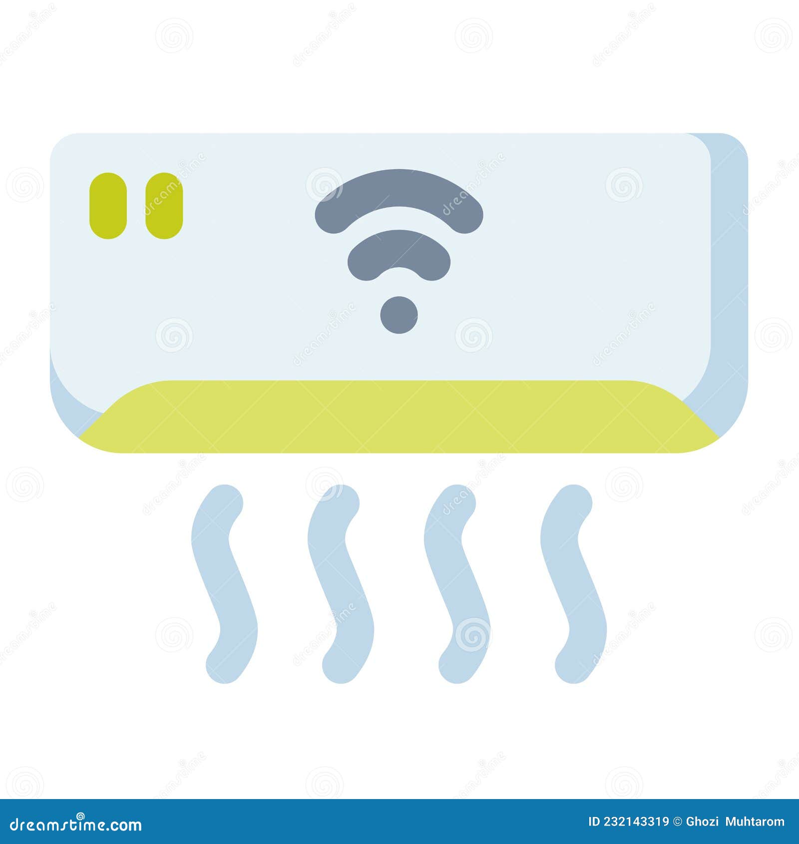 Ac Air Conditioning Single Isolated Icon with Flat Style Stock Vector ...