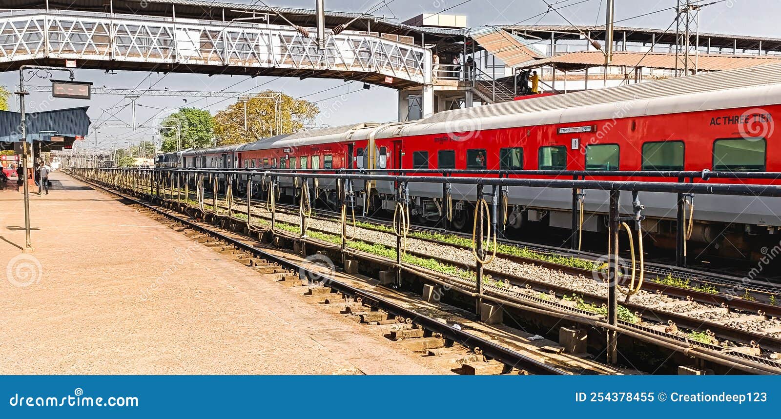 AC Coach of Indian Train on the Station Stock Image - Image of rail ...