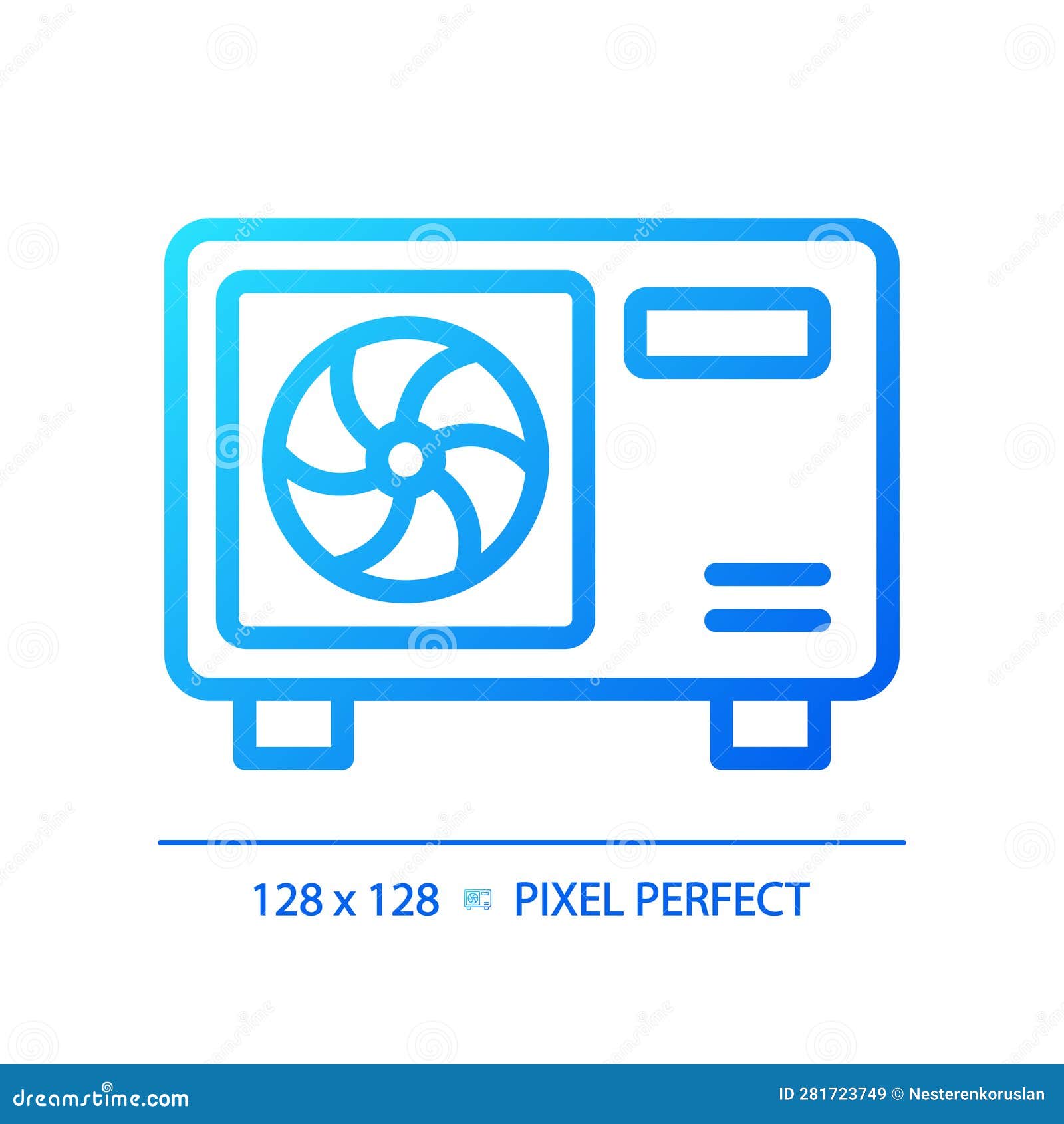 Ac Compressor Unit Gradient Linear Vector Icon Stock Vector - Illustration of design ...
