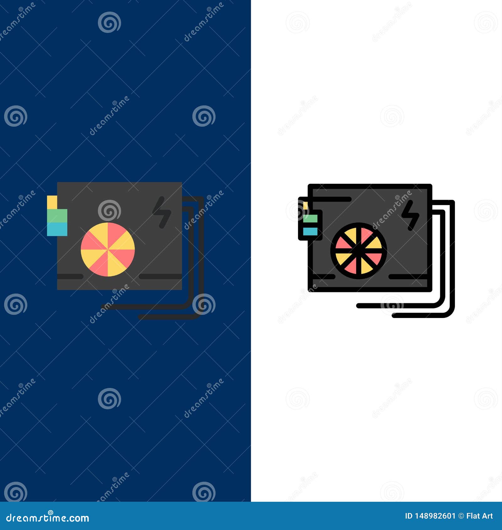 Ac, Computer, Part, Power, Supply Icons. Flat and Line Filled Icon Set ...